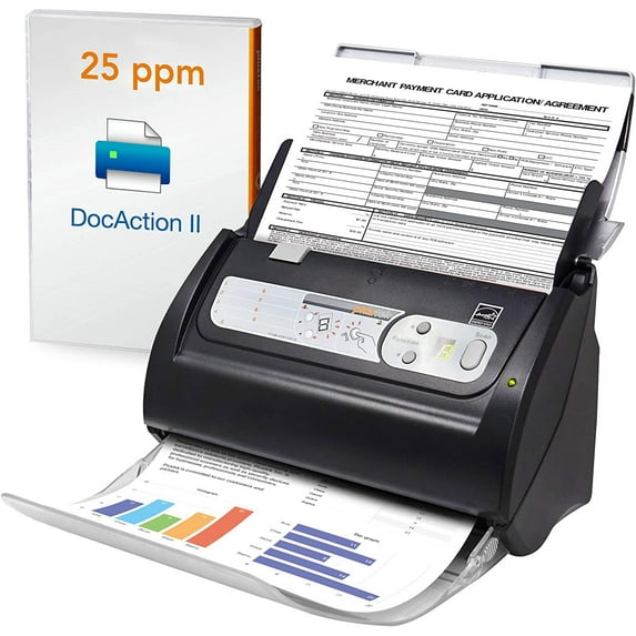PS186 Desktop Document Scanner, with 50-Pages Auto Document Feeder (ADF ...