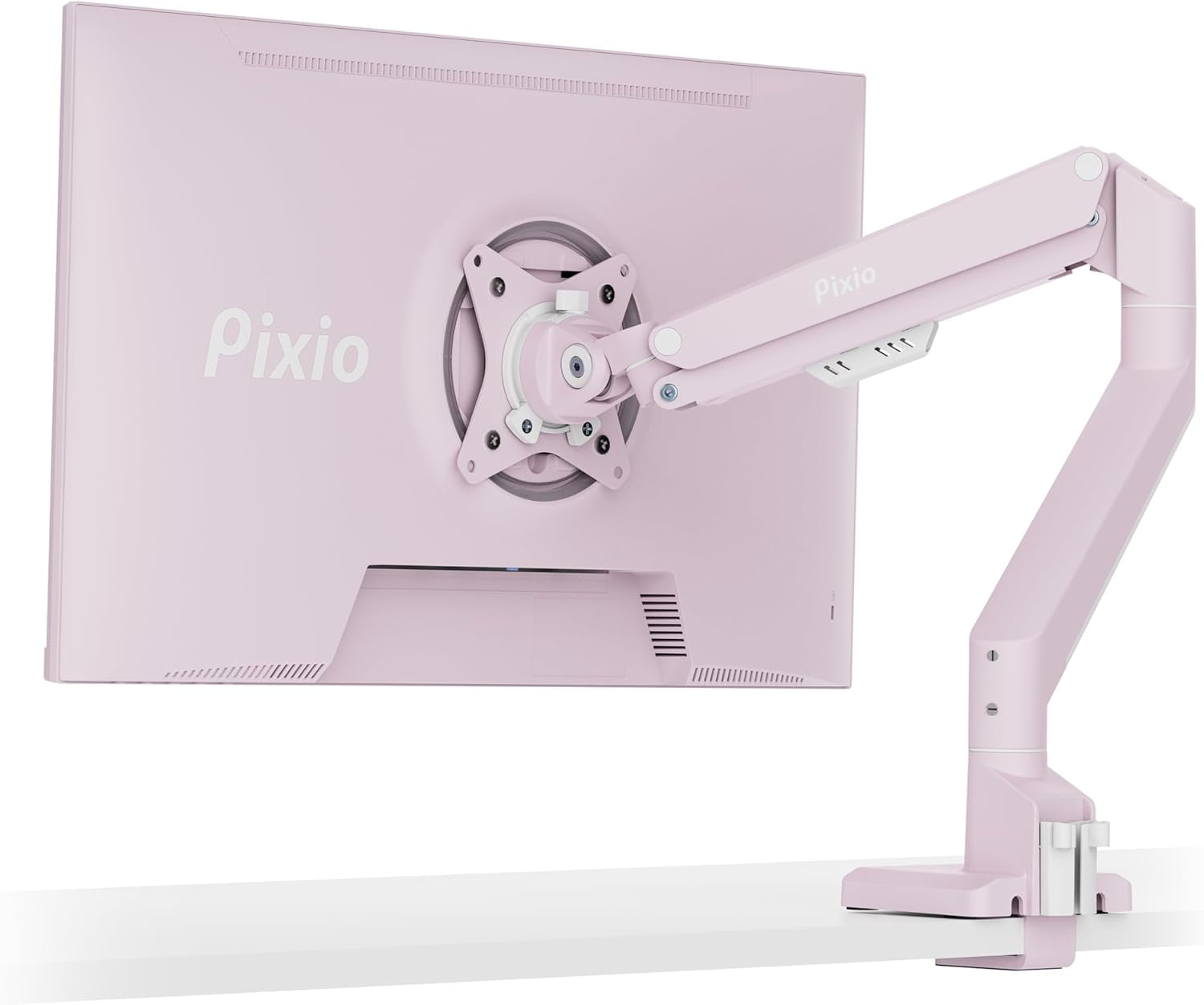 PS1S Wave Pink Single Monitor Arm Stand Desk Mount - Fits up to 32 ...
