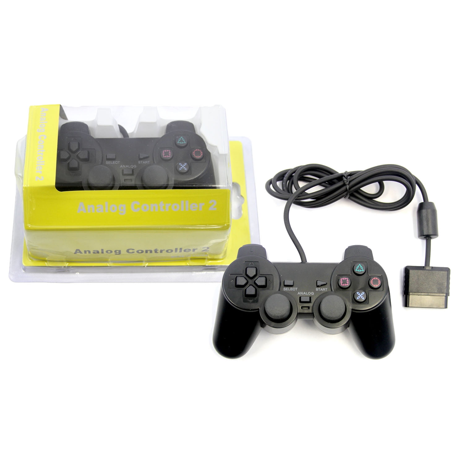 PS2 Wired Analog Controller Pad - Black (Hexir) - Walmart.com