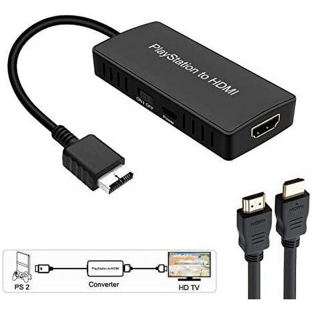 PS2 to HDMI Converter, PS2 to HDMI Adapter, Compatible Sony Playstation ...