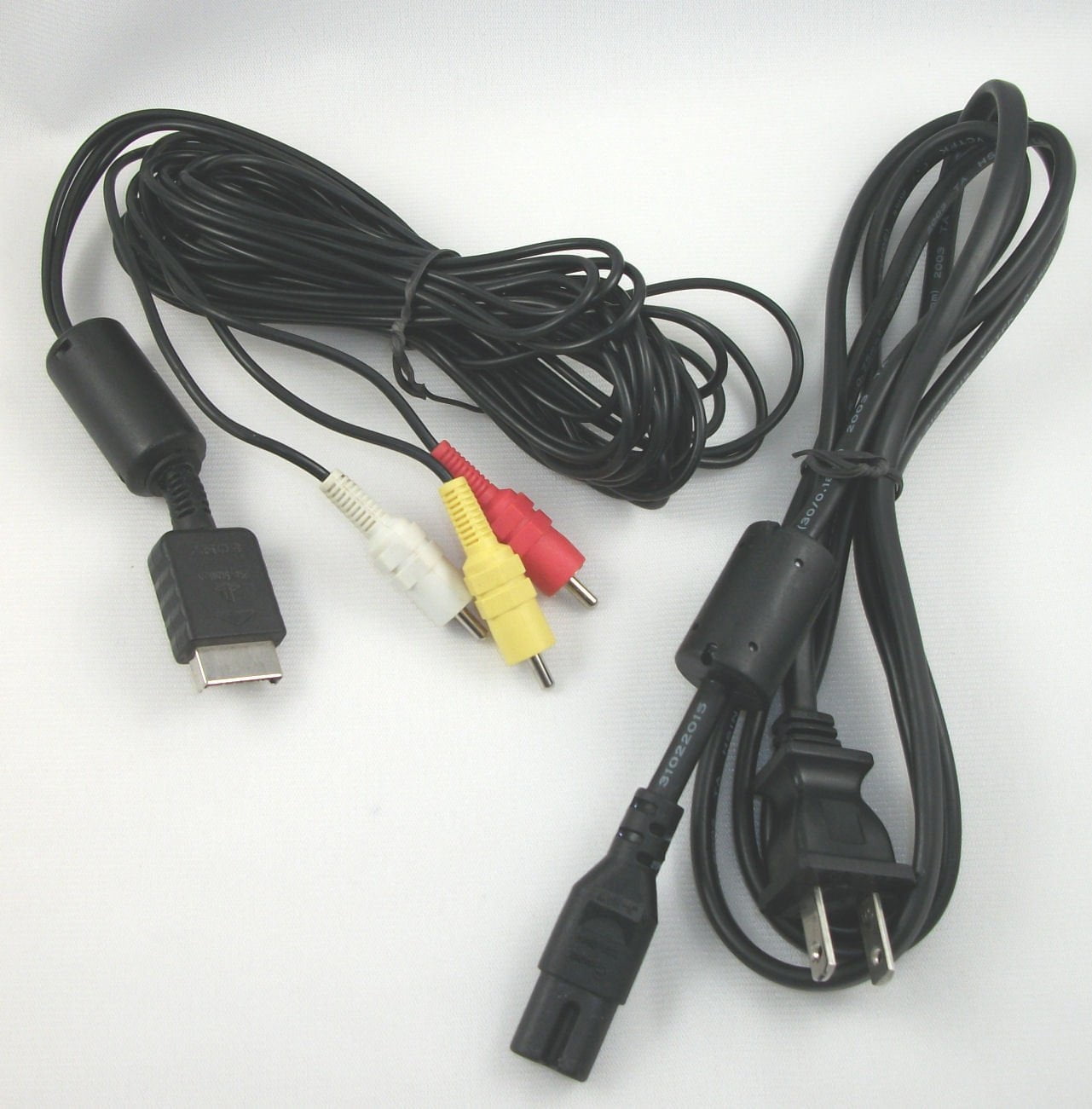 PlayStation Slim PS3 Connection Kit, Power Cable and Composite AV Cord ...