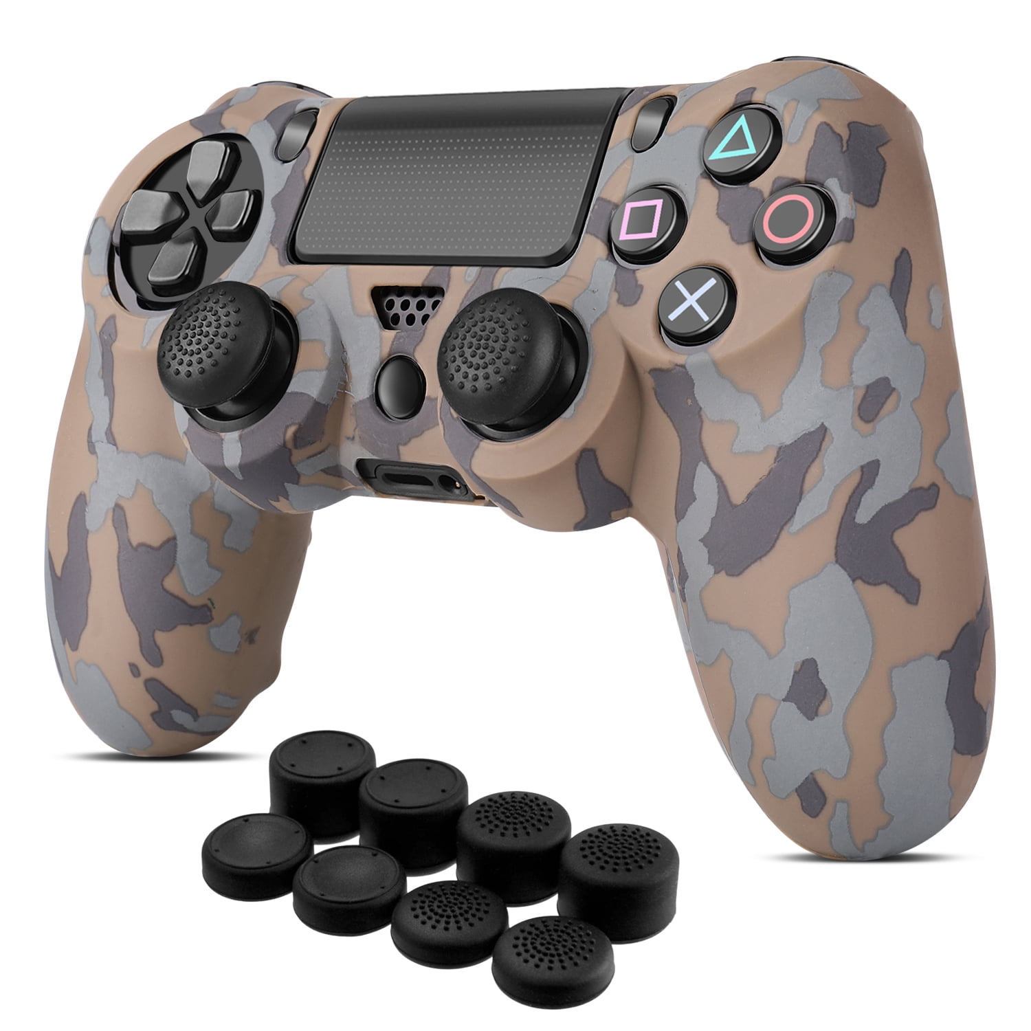 PS4 / Slim / Pro Controller Skin Grip Cover Case Set - Protective Soft ...
