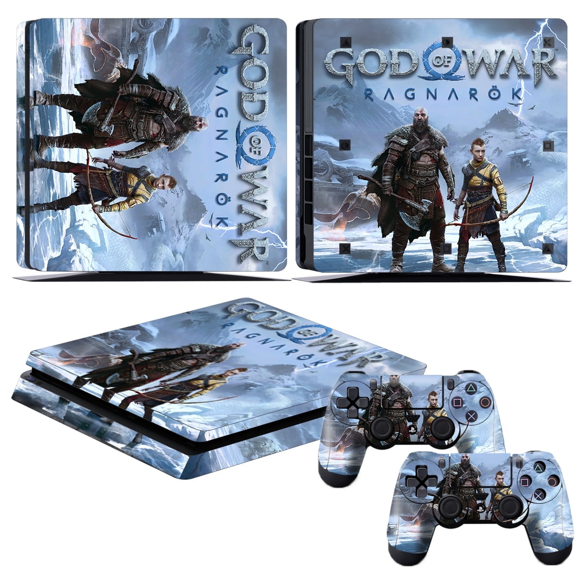 PS4 Slim Skin Console and Controllers, Vinyl Skin for Playstation 4 ...