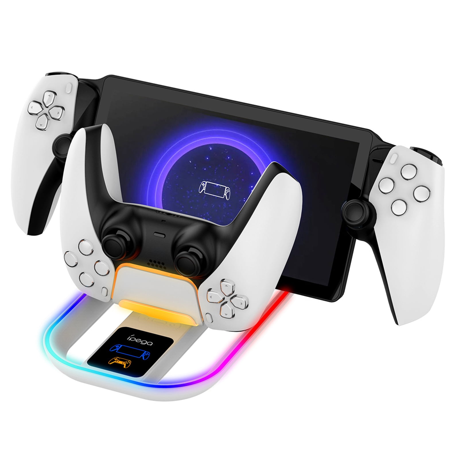 PS5 Charging Station with LED Light, Fast Charging Dock for PS5 and ...