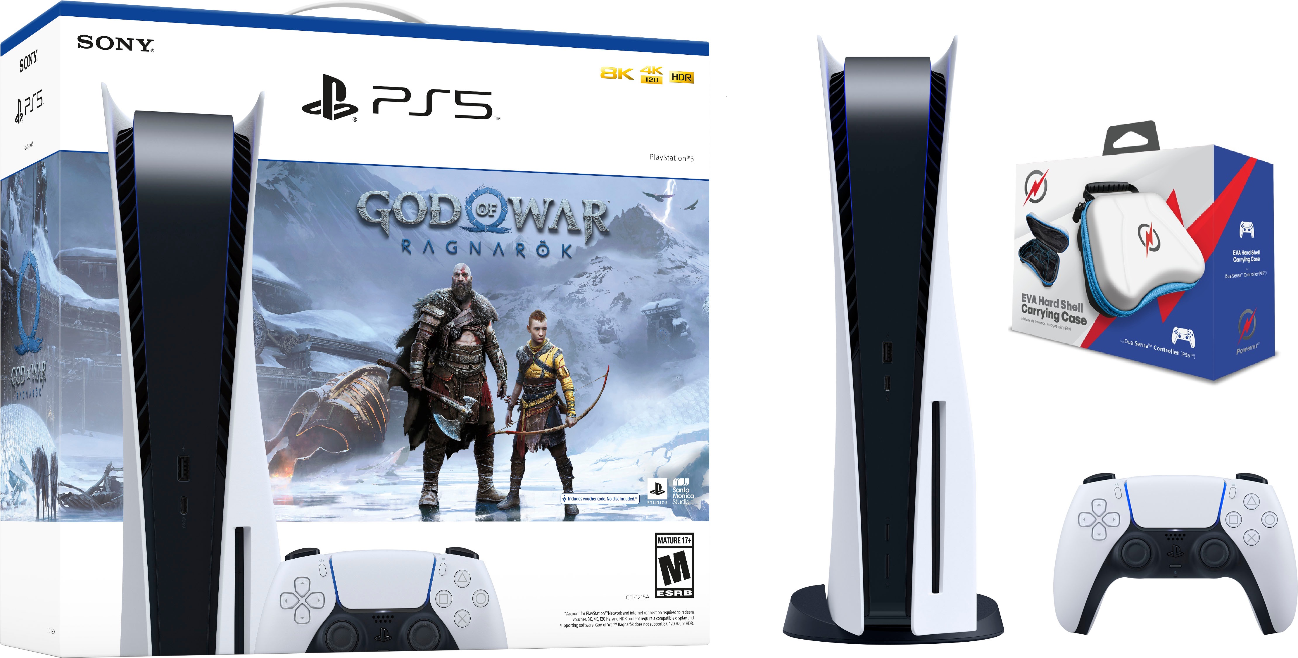 PlayStation 5 Disc Edition with Two Controllers White and Galactic ...