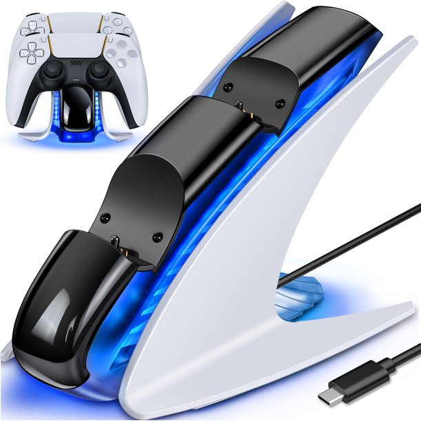 PS5 Controller Charger, DinoFire PS5 Accessories PS5 Charging Station ...