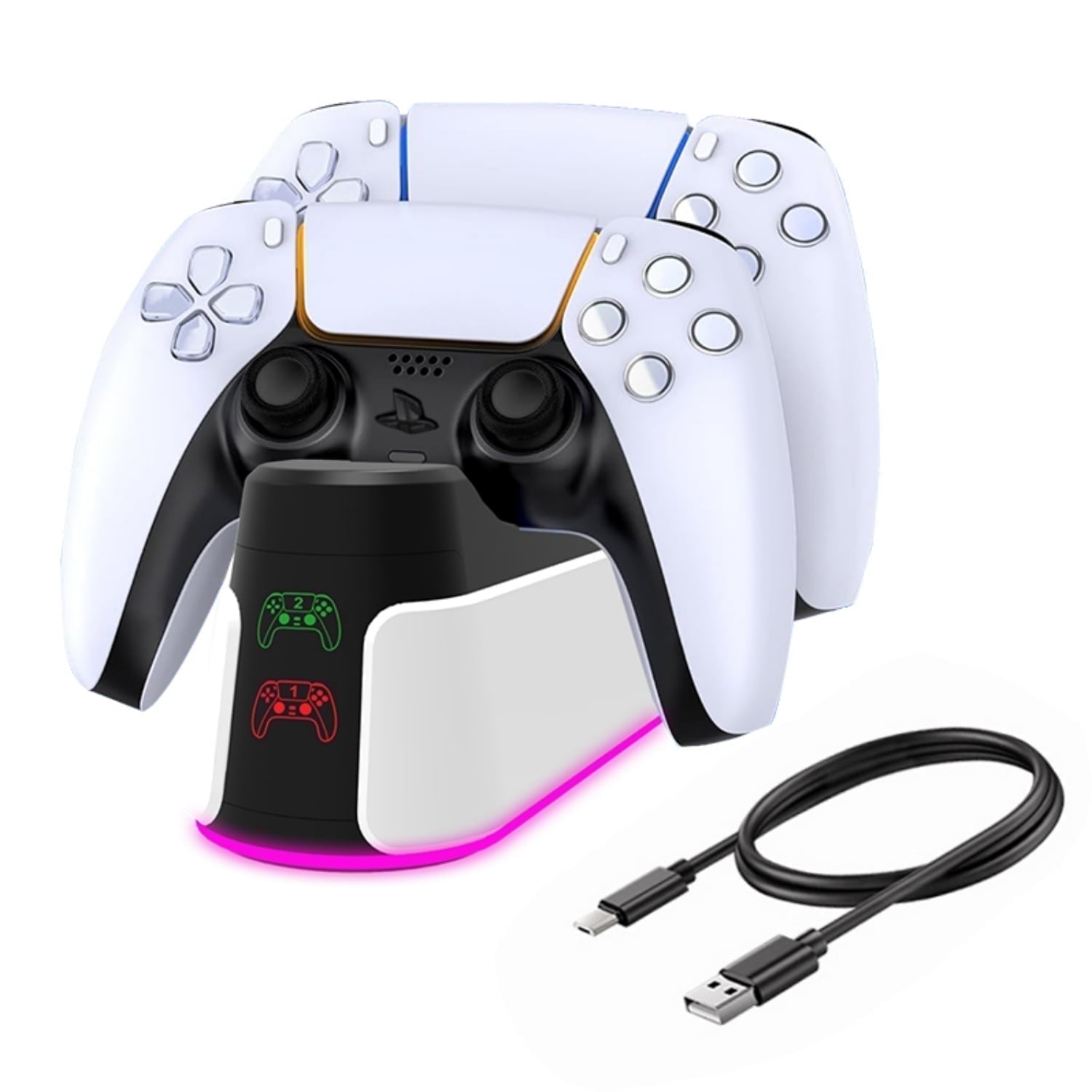 PS5 Controller Charger, Dual Controller Charging Station for ...
