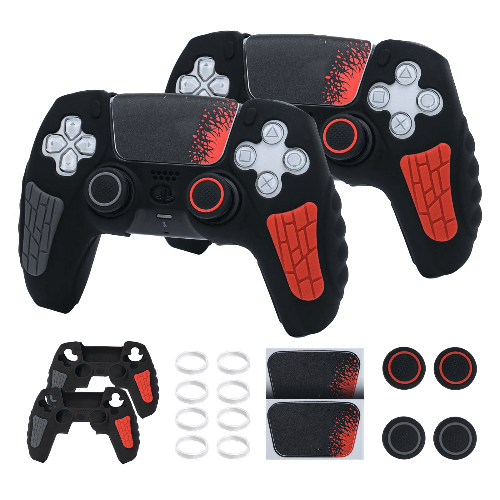 PS5 Controller Cover Case, Anti-Slip Silicone Cover Skin for PS5 Dual ...