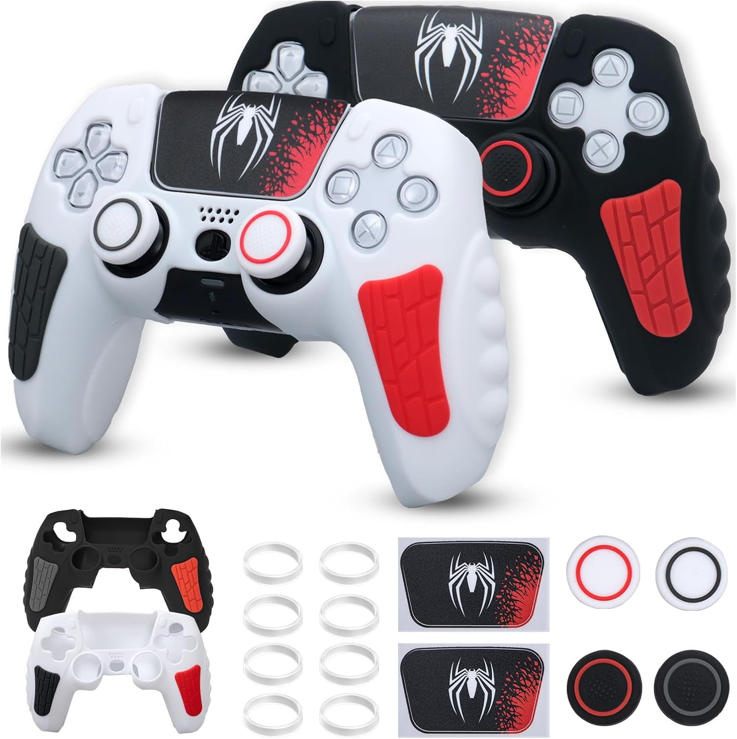 PS5 Controller Cover Case, Anti-Slip Silicone Cover Skin Compatible ...