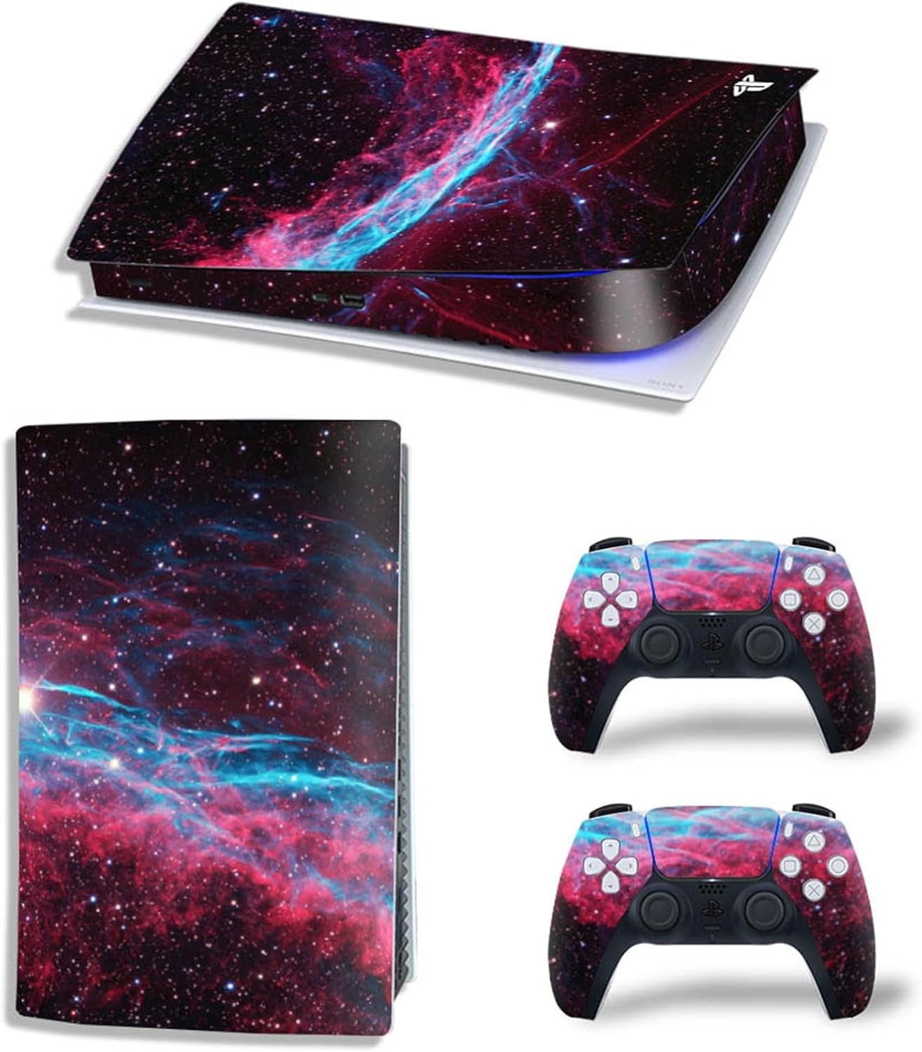 PS5 Digital Version Skin for Console and Controllers, Vinyl Sticker ...