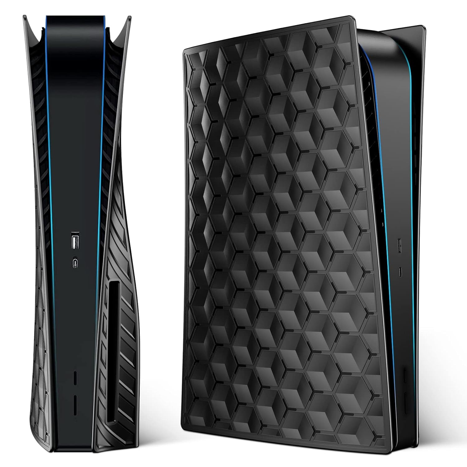 PS5 Disc Edition Cellular Black Faceplates Cover Shell Case for ...