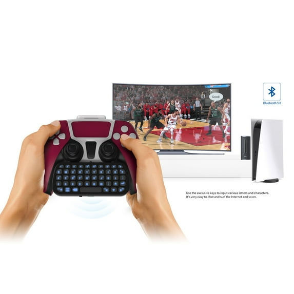 PS5 DualSense Controller Bluetooth Keyboard - Backlit Clip-On Design ...