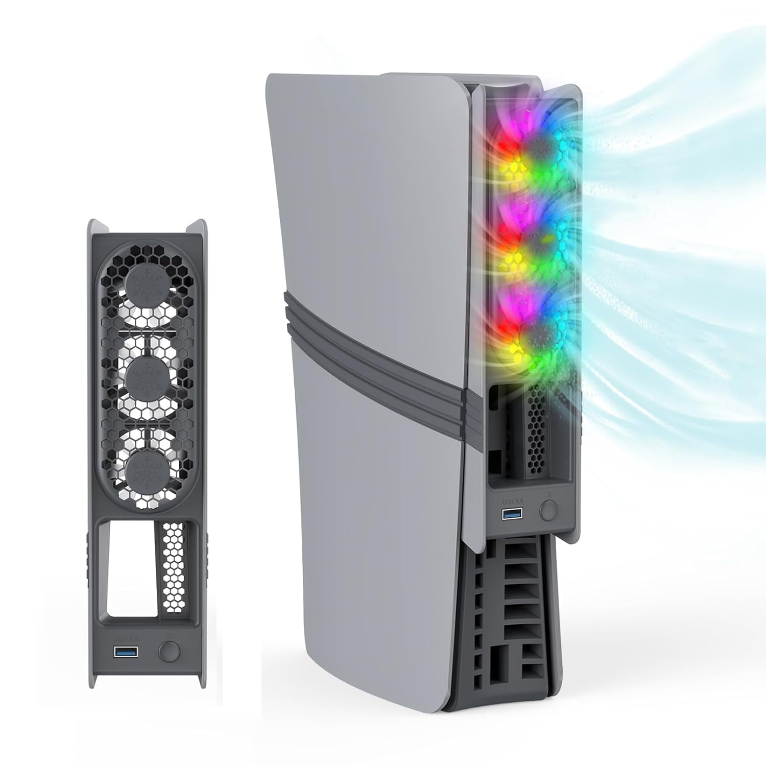 for PS5 Pro Cooling Fan, External Fan Cooler Quiet Cooling System with ...