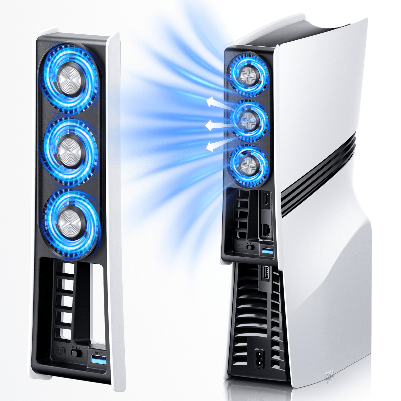 PS5 Pro Cooling Fan,PS5 Pro Cooling Accessories with USB 3.0 Port ...