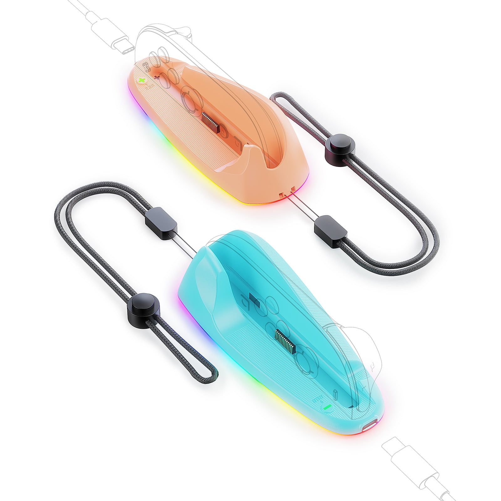 Portable Charger Dock Station for PS5 Slim Compact ABS Power Stand with ...