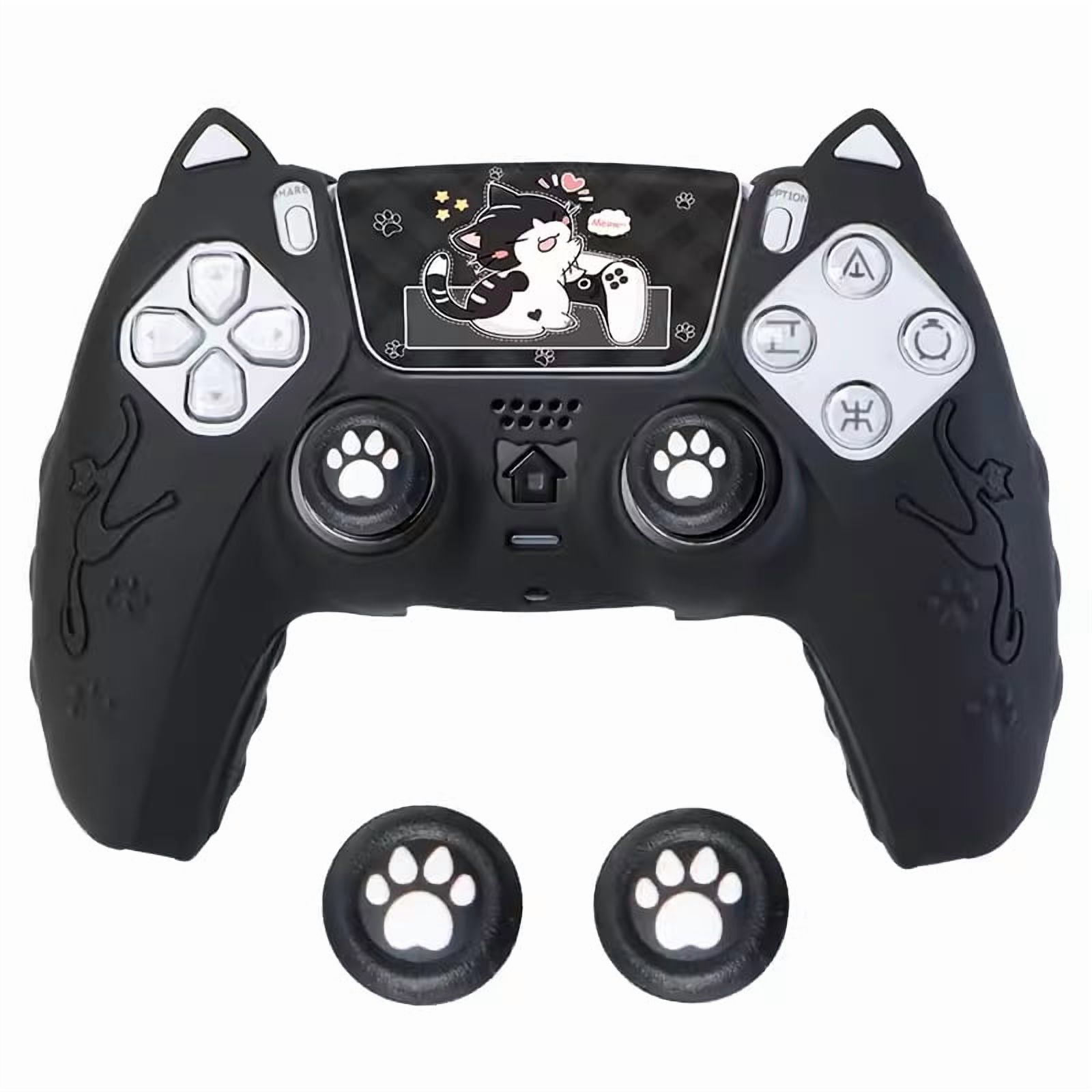 PS5 Silicone Protective Cover, Cute Cat Ear Game Controller Protective ...
