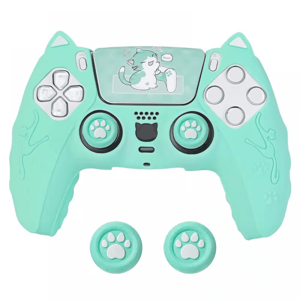 Gamepad Silicone Protective Cover for PS5, Cute Cat Ear Game Controller ...