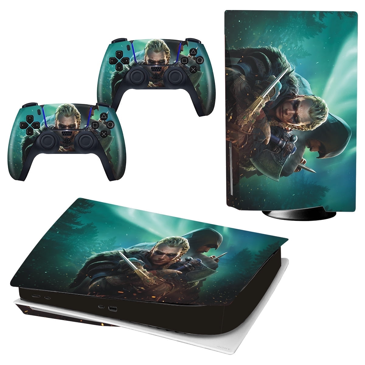 PS5 Skin Sticker: Disc Edition Console and Controller Vinyl Cover Decal ...