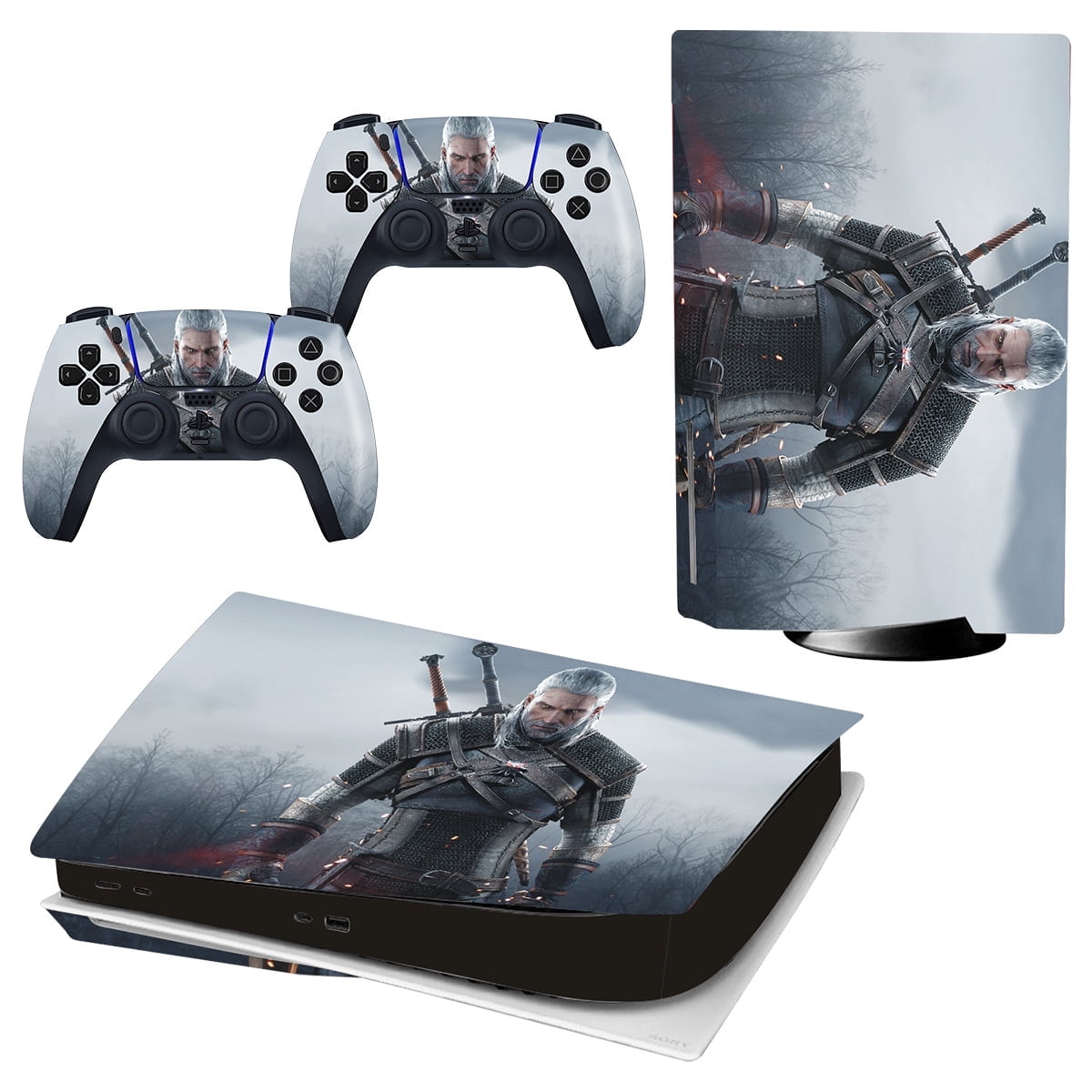 PS5 Skin Sticker: Disc Edition Console and Controller Vinyl Cover Decal ...