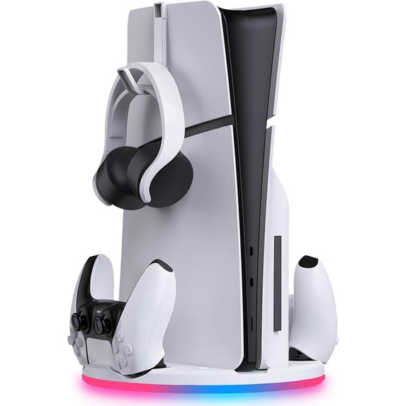 For PS5 Slim Dual Controller Charging Stand – PS5 Vertical Console ...