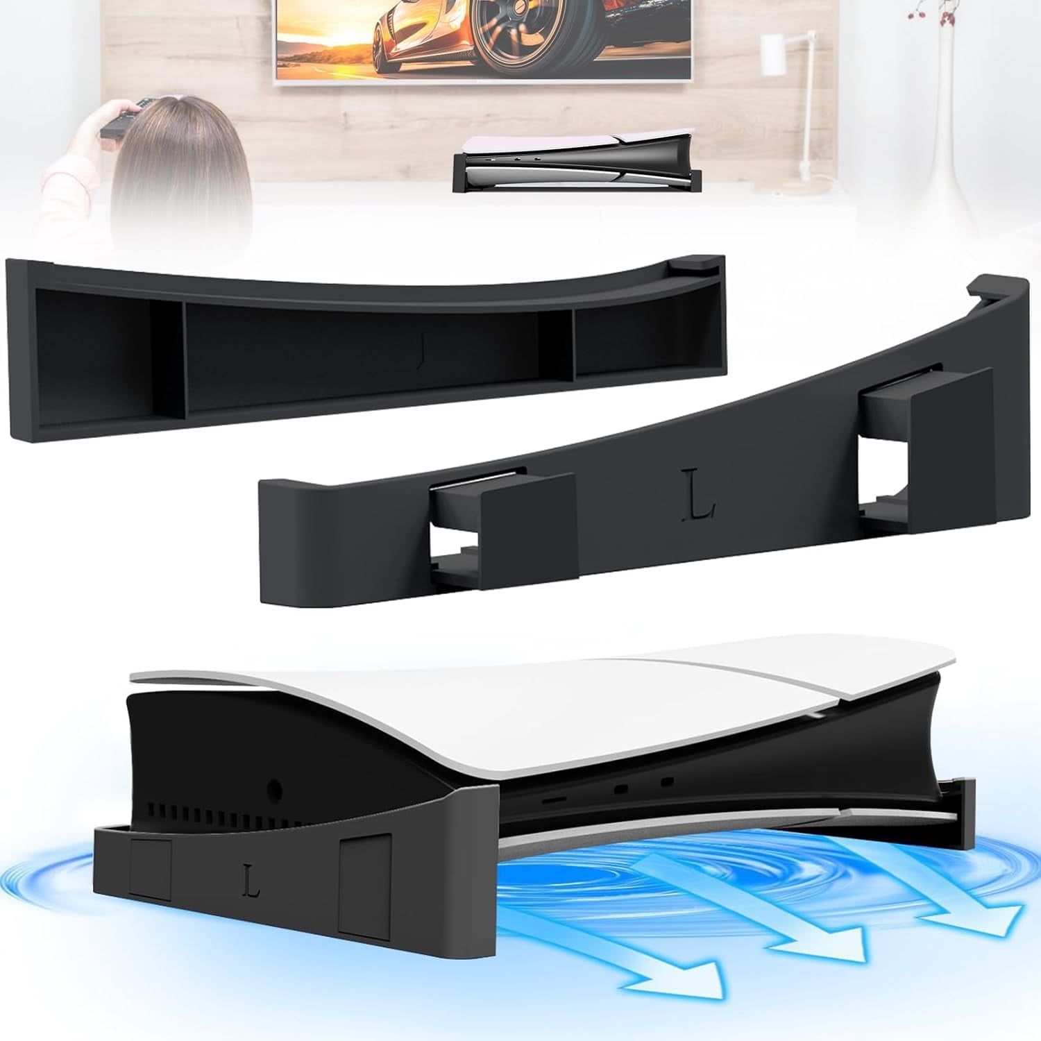Horizontal Stand for PS5 Slim Accessories [Minimalist Design], Stand ...