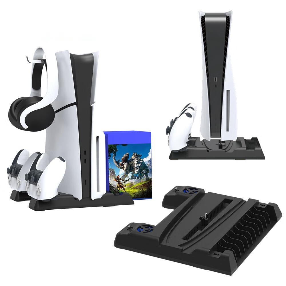 PS5 Slim/PS5 Console Stand Charging Staion with Cooling Fan, PS5 ...