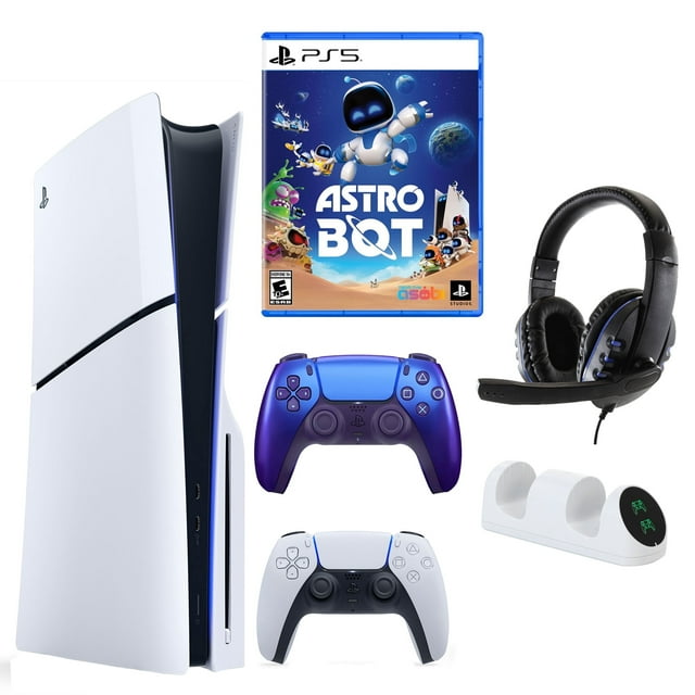 PS5 Slim with Astrobot, Extra Controller & Accessories - Walmart.com