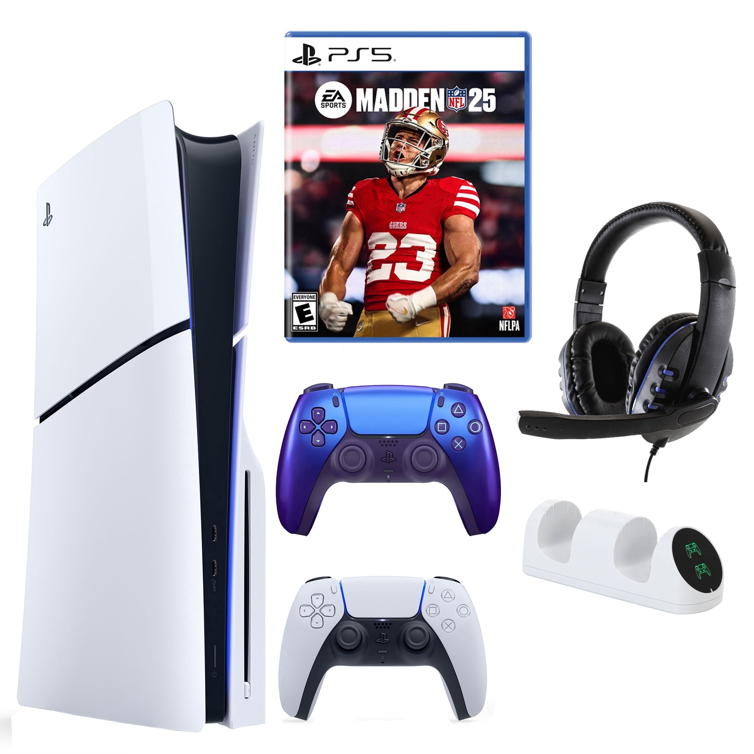 PS5 Slim with Madden NFL 25, Extra Controller & Accessories - Walmart.com