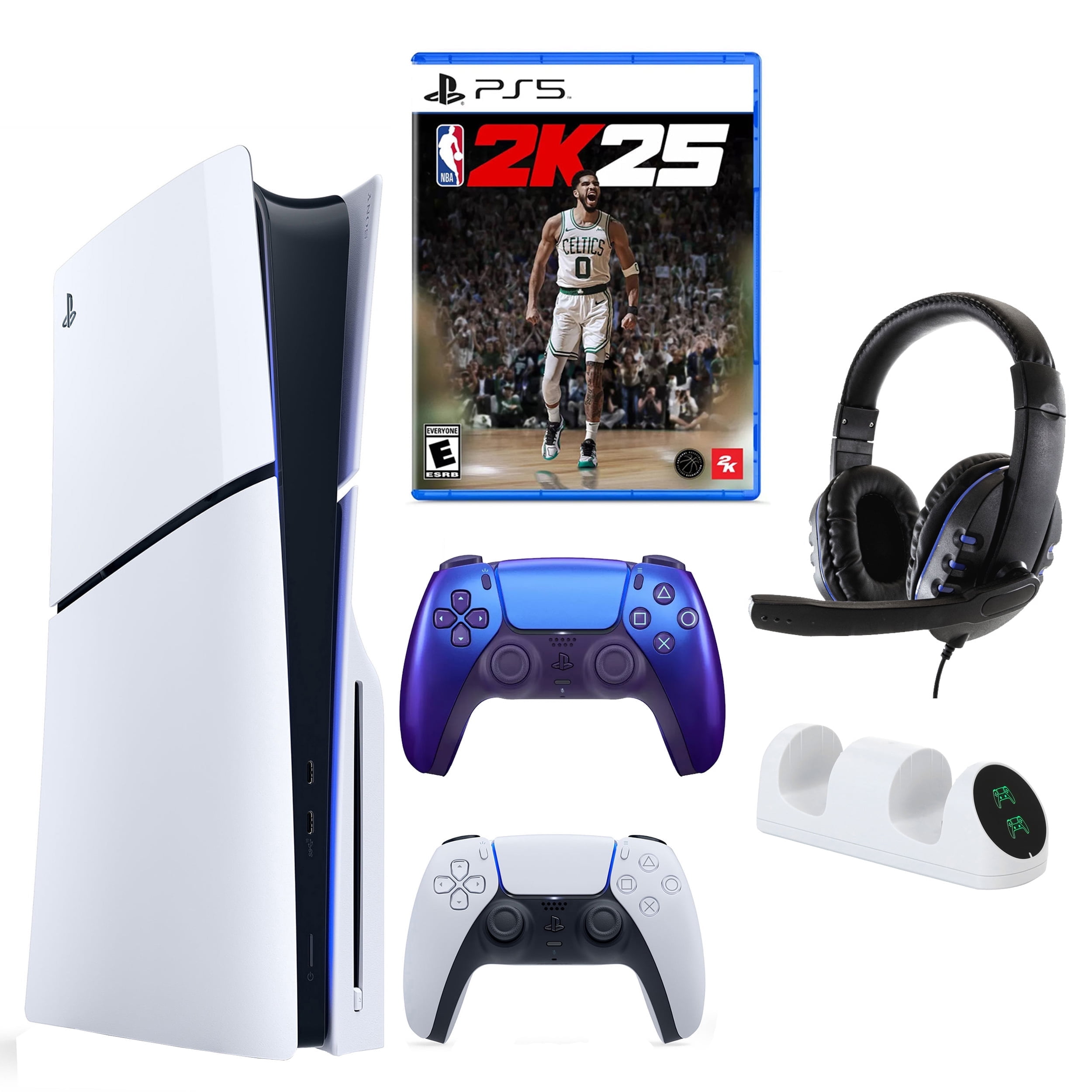 PS5 Slim with NBA 2K25, Extra Controller & Accessories - Walmart ...