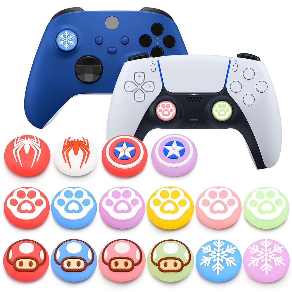 PS5 Thumb Grips Stick Cover, 2 Pack Cute Cartoon Joystick Cap Extender ...
