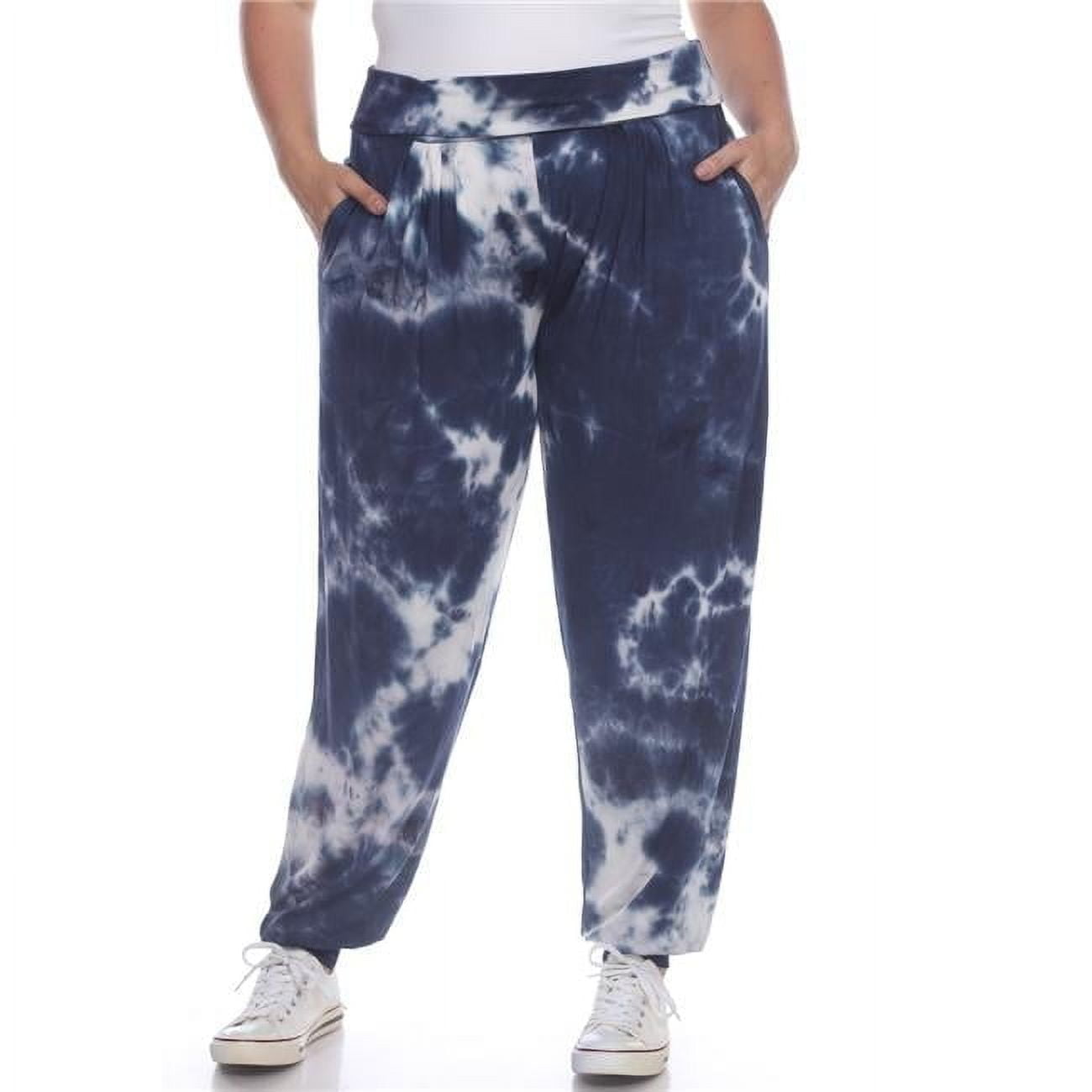 PS560TD-Navy-3X Plus Size Tie Dye Harem Pants, Navy - 3X - Walmart.com