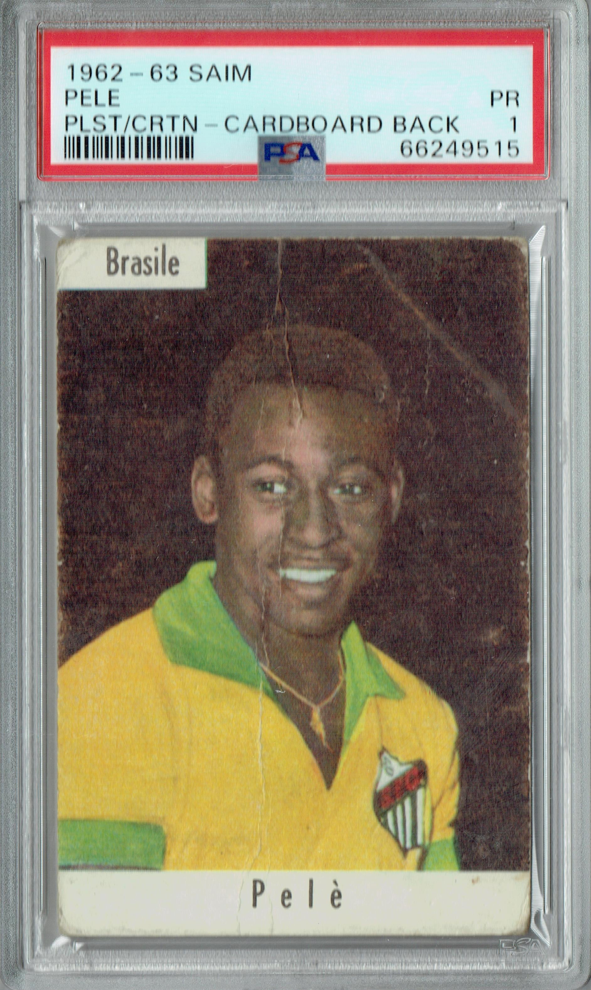PSA 1 Pele 1962 Saim Cardboard Back Trading Card - Walmart.com