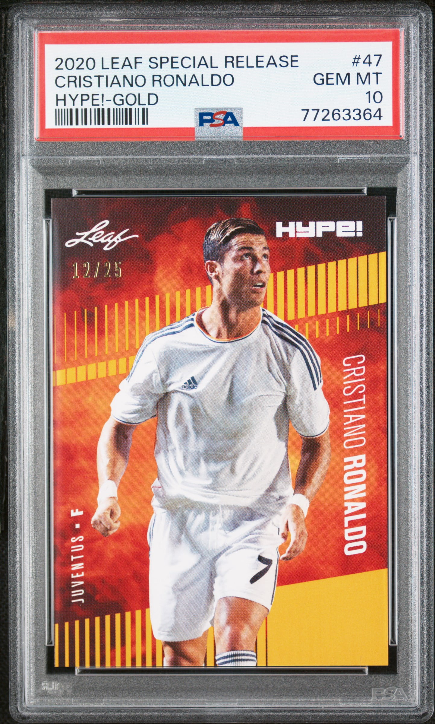 PSA 10 GEM Cristiano Ronaldo 2020 Leaf Hype #47 Rare Trading Card Gold ...