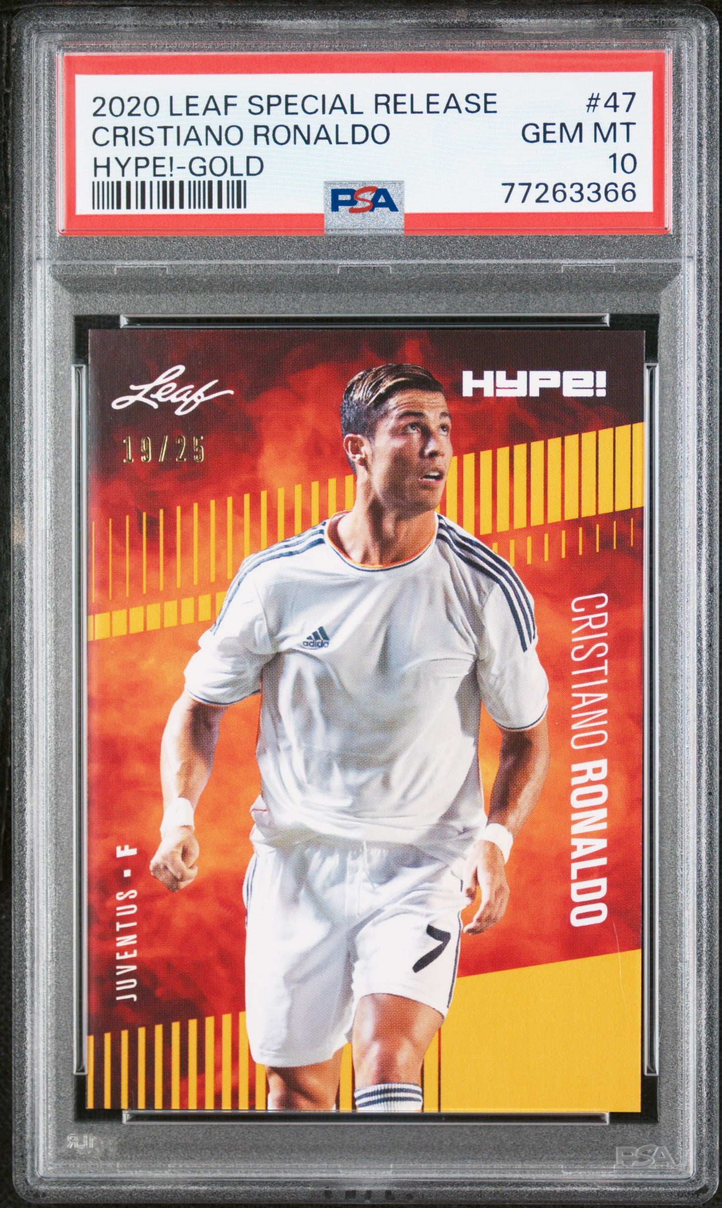 PSA 10 GEM Cristiano Ronaldo 2020 Leaf Hype #47 Rare Trading Card Gold #19/25 - Walmart.com
