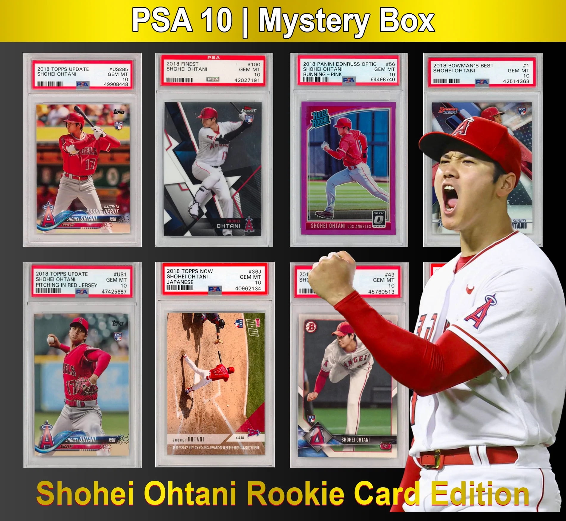 PSA 10 Rookie Graded Card Mystery Box - Shohei Ohtani - Walmart.com