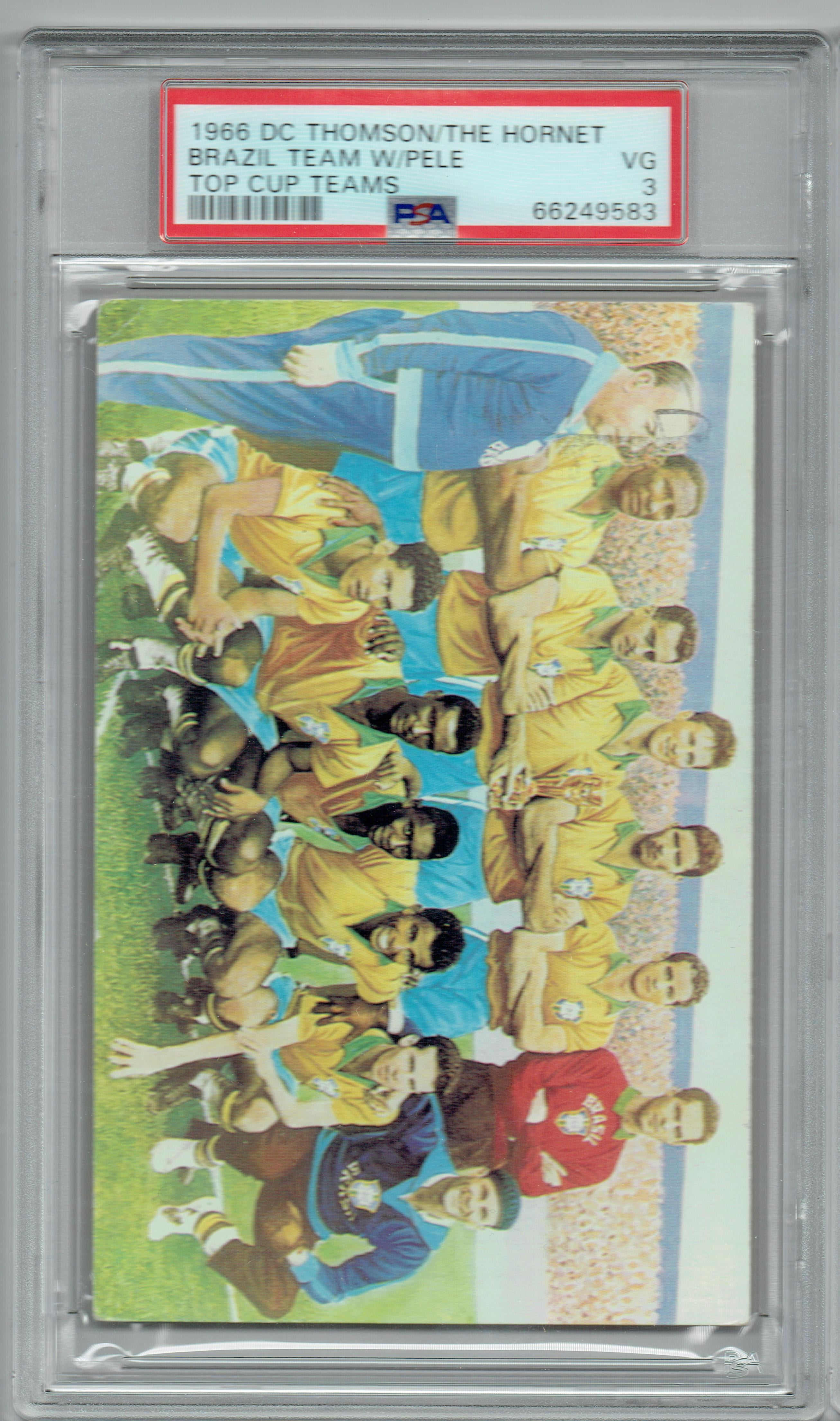 PSA 3 Pele 1966 D.C. Thompson Top Cup Teams Brazil Rare Trading Card ...