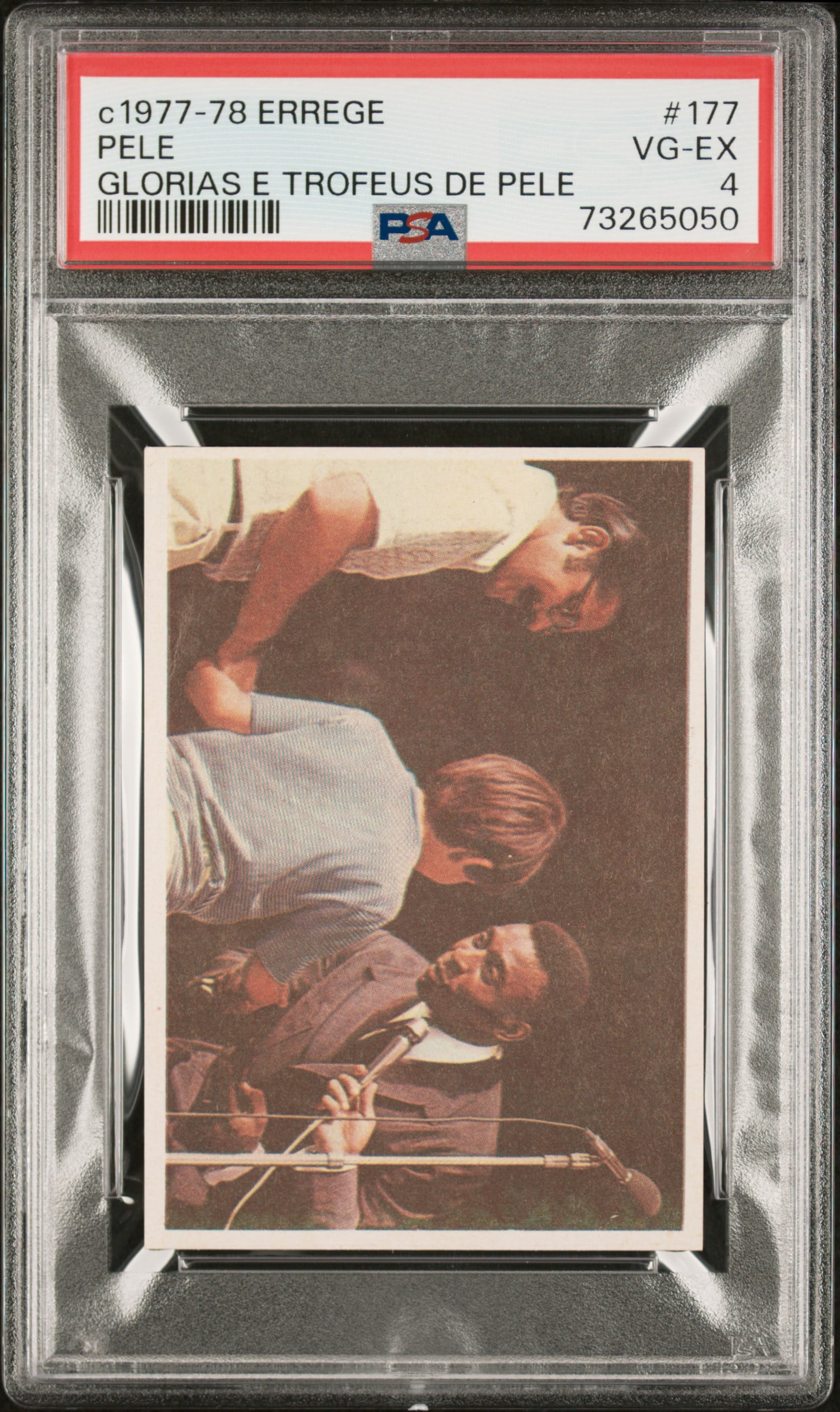 PSA 4 VG-EX Pele 1977 Errege #177 Rare Trading Card Glorias e Trofeus ...