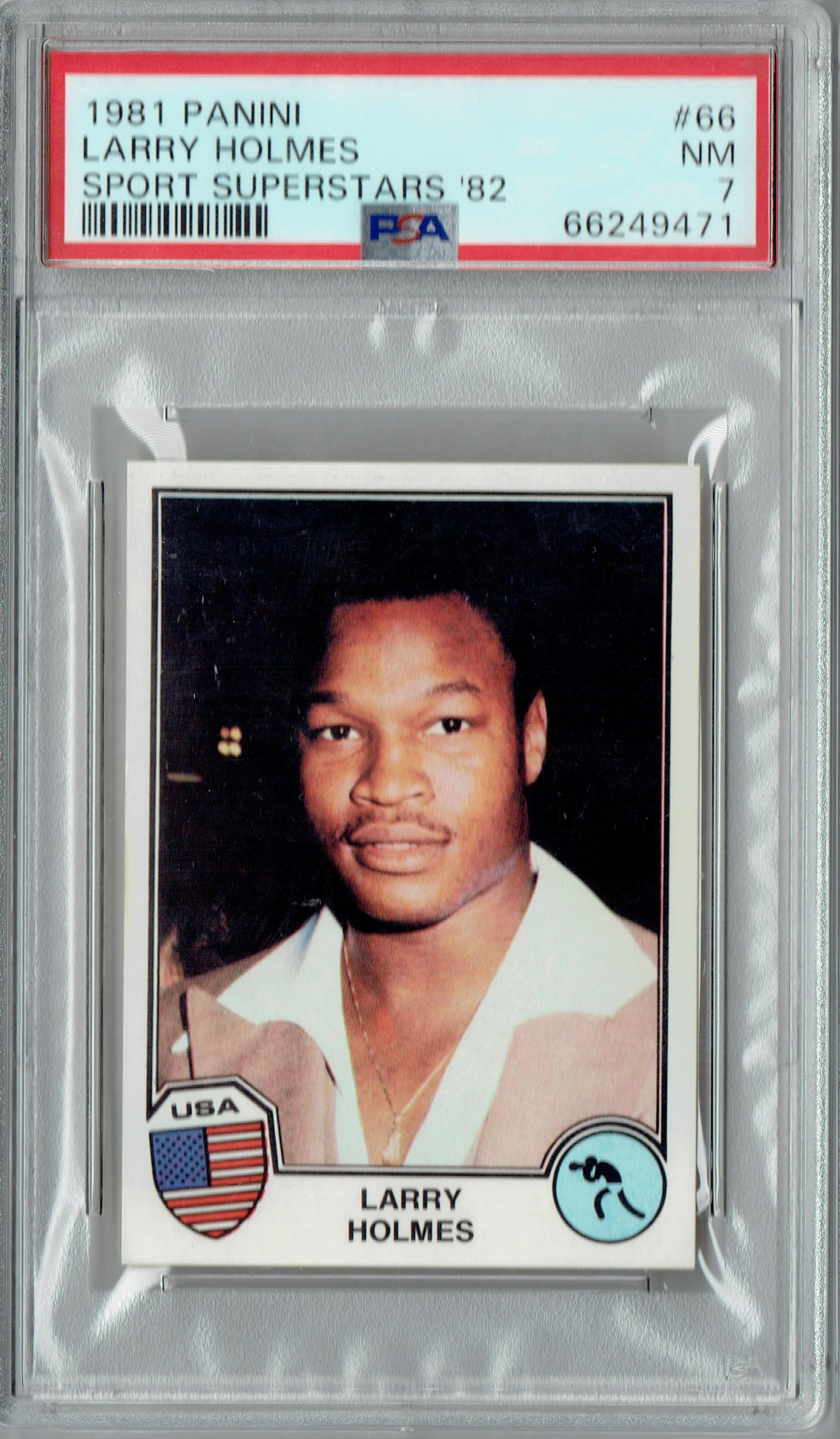 PSA 7 Larry Holmes 1981 Panini #66 Sport Superstars '82 Rookie Card ...