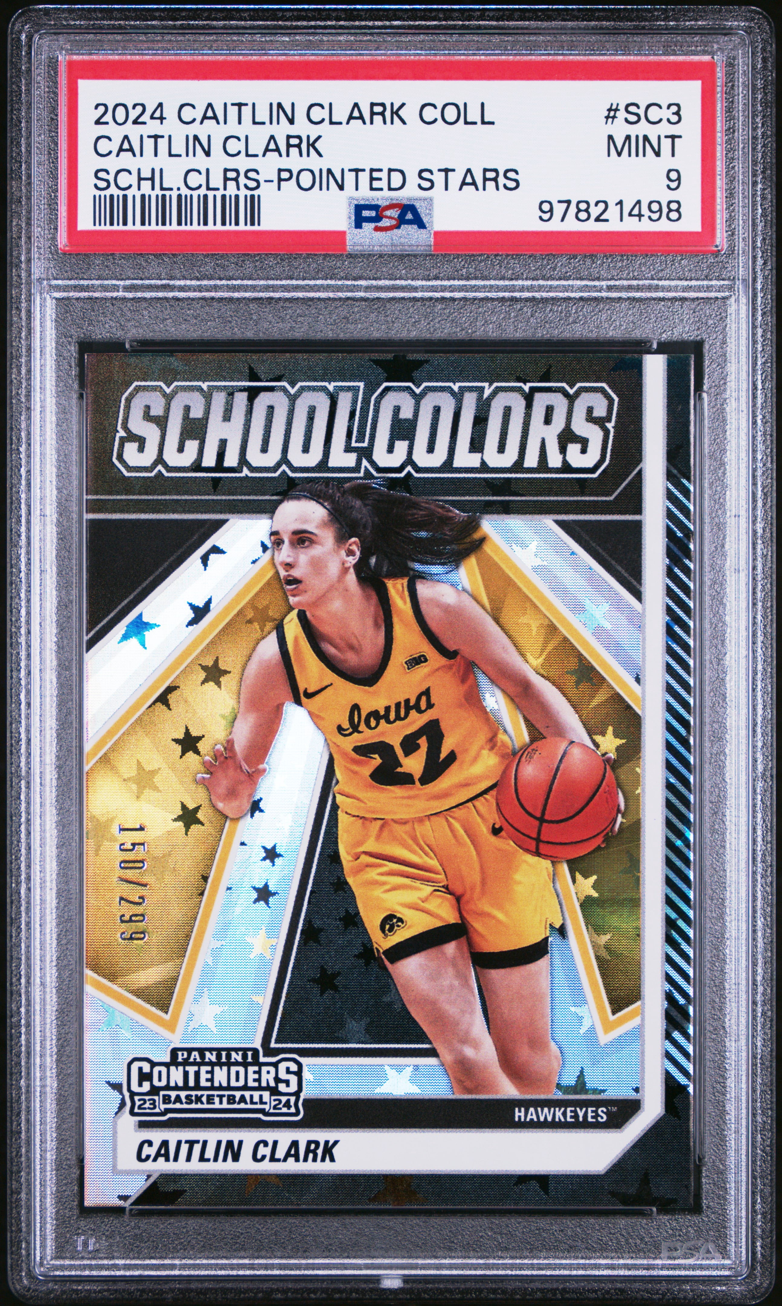 PSA 9 2024 Panini Caitlin Clark Rookie Card for Office - Walmart ...