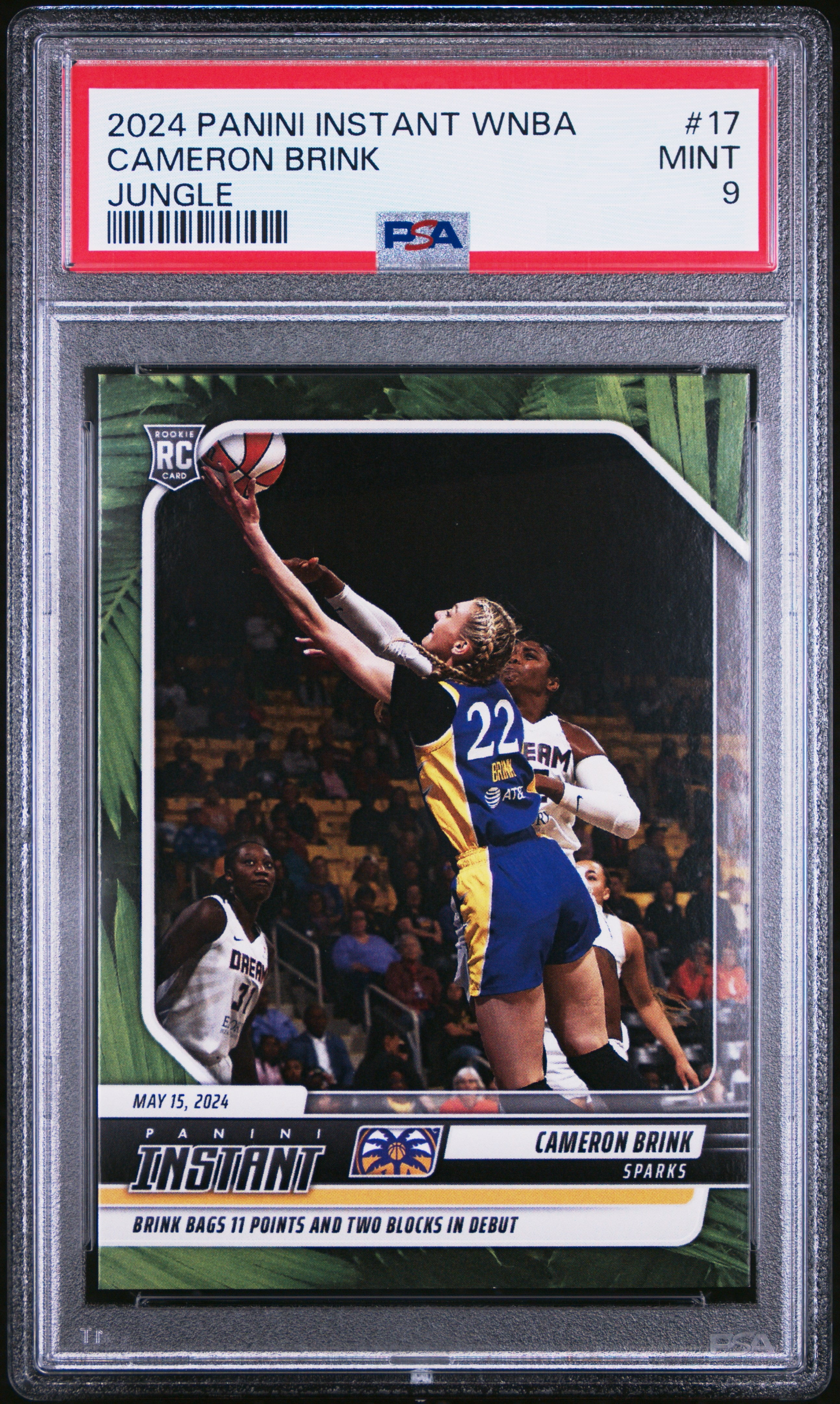 PSA 9 Cameron Brink 2024 Panini Instant #17 Jungle SP Only 25 Made ...