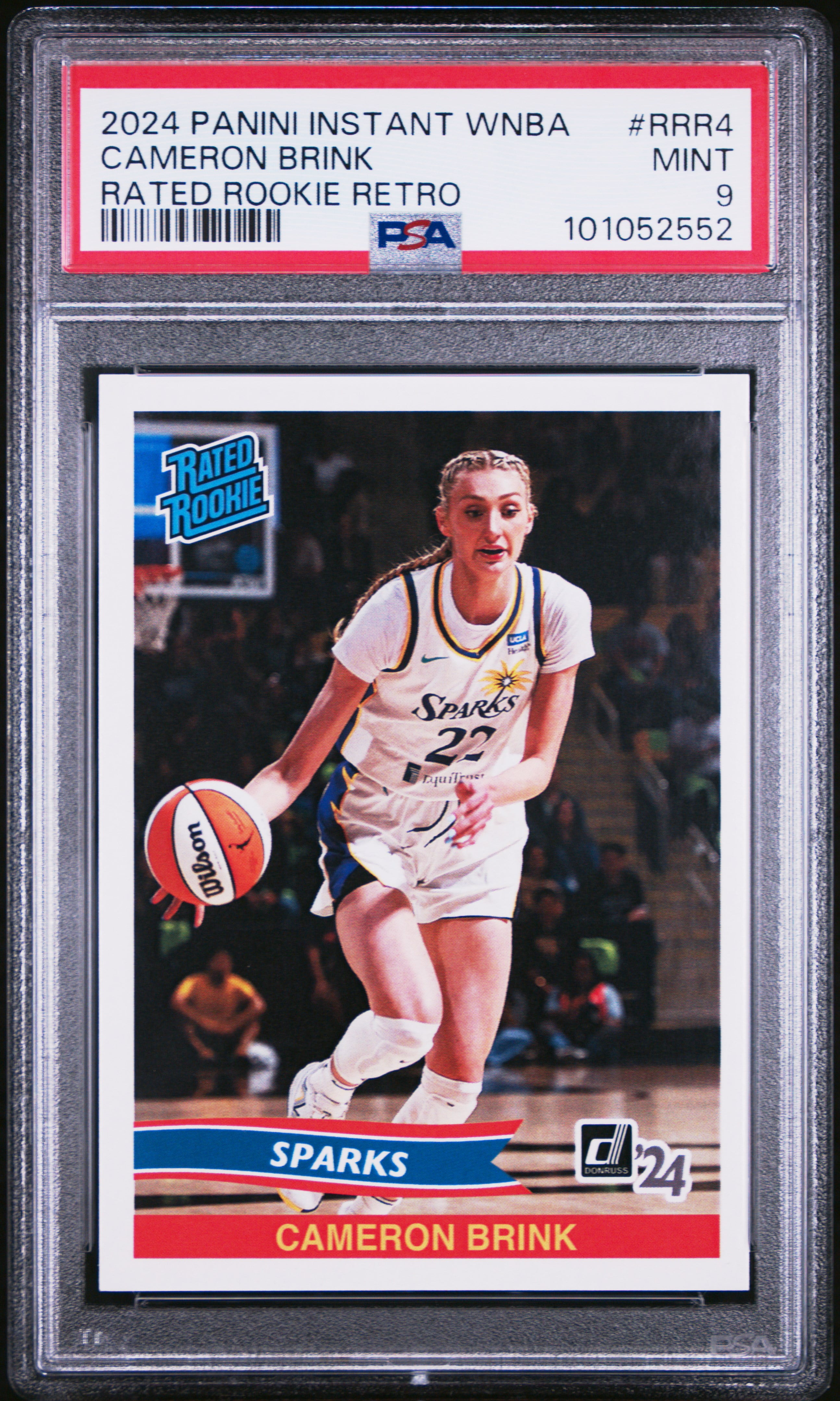 PSA 9 Cameron Brink 2024 Panini Instant #RRR4 Retro Rated Rookie Card ...