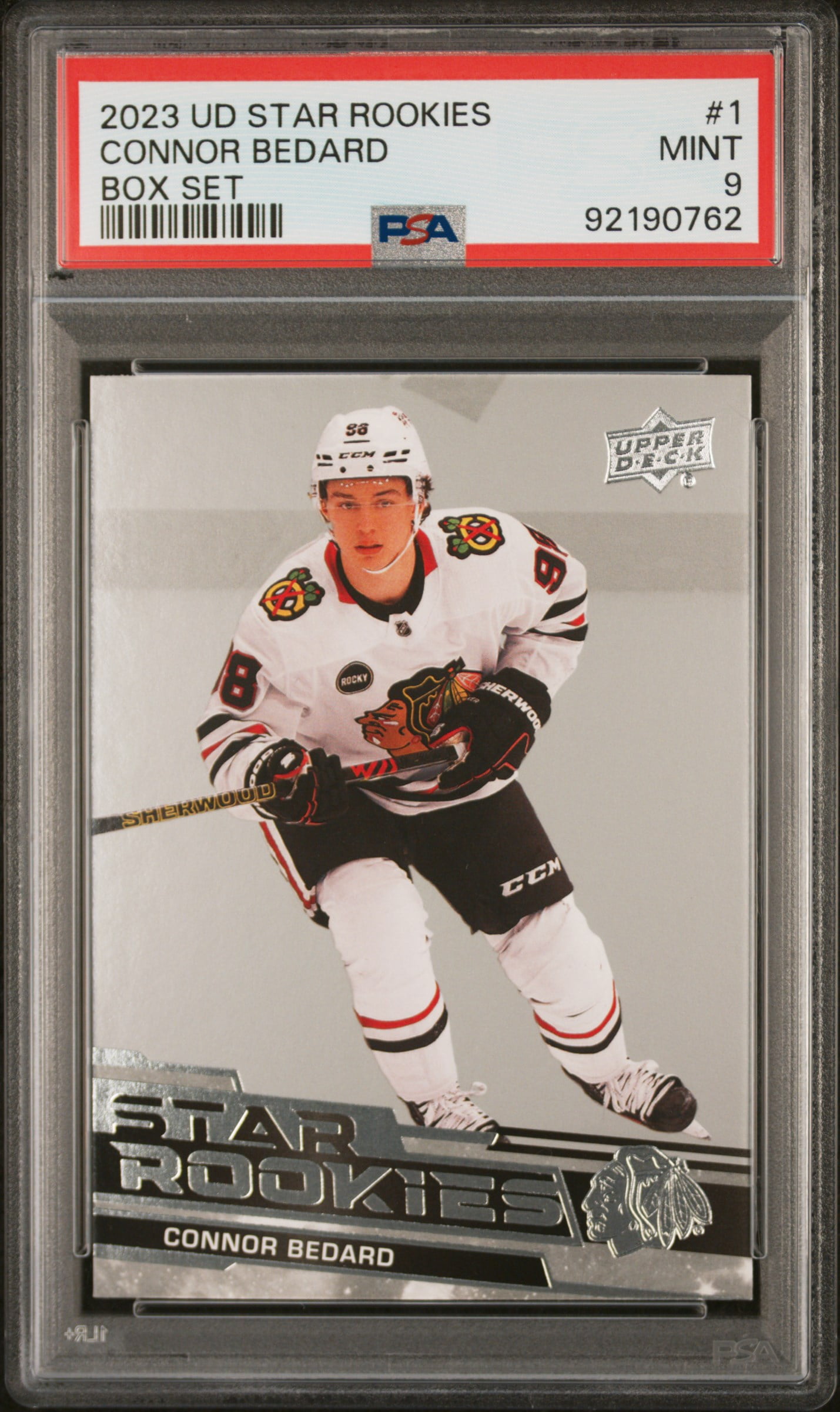 PSA 9 Connor Bedard 2023 Upper Deck #1 Star Rookies Rookie Card ...