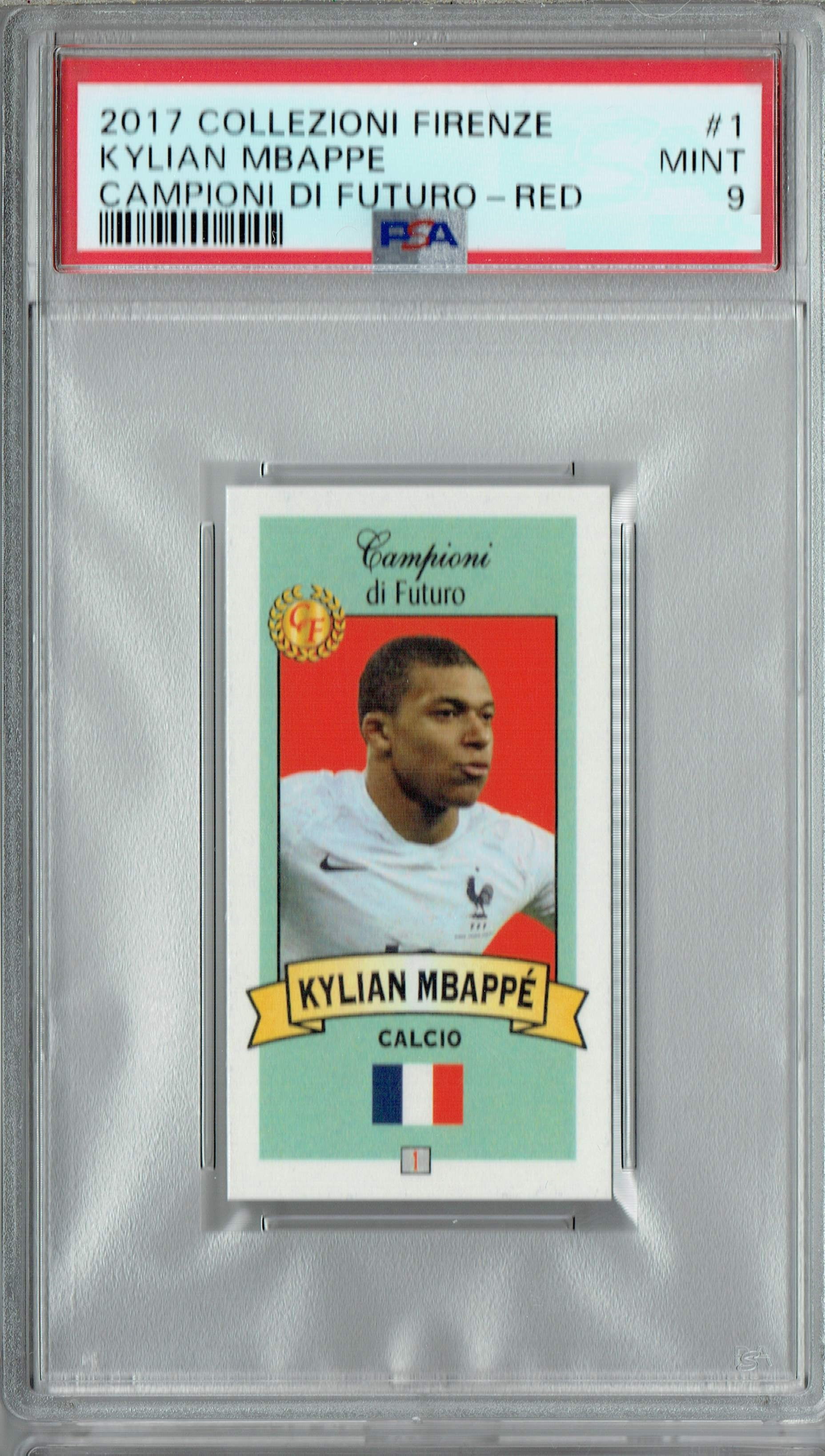 $ PSA 9 MINT Kylian Mbappe 2017 Campioni Di Futuro #1 Rookie Card Red ...