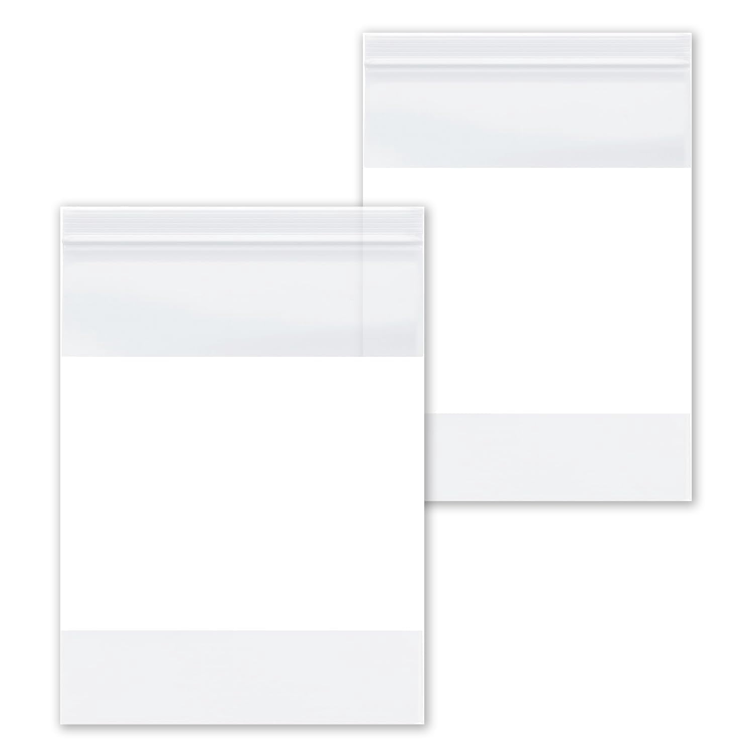 PSBM White Block Reclosable Bags 13" x 18" 4 Mil Durable Bags for ...
