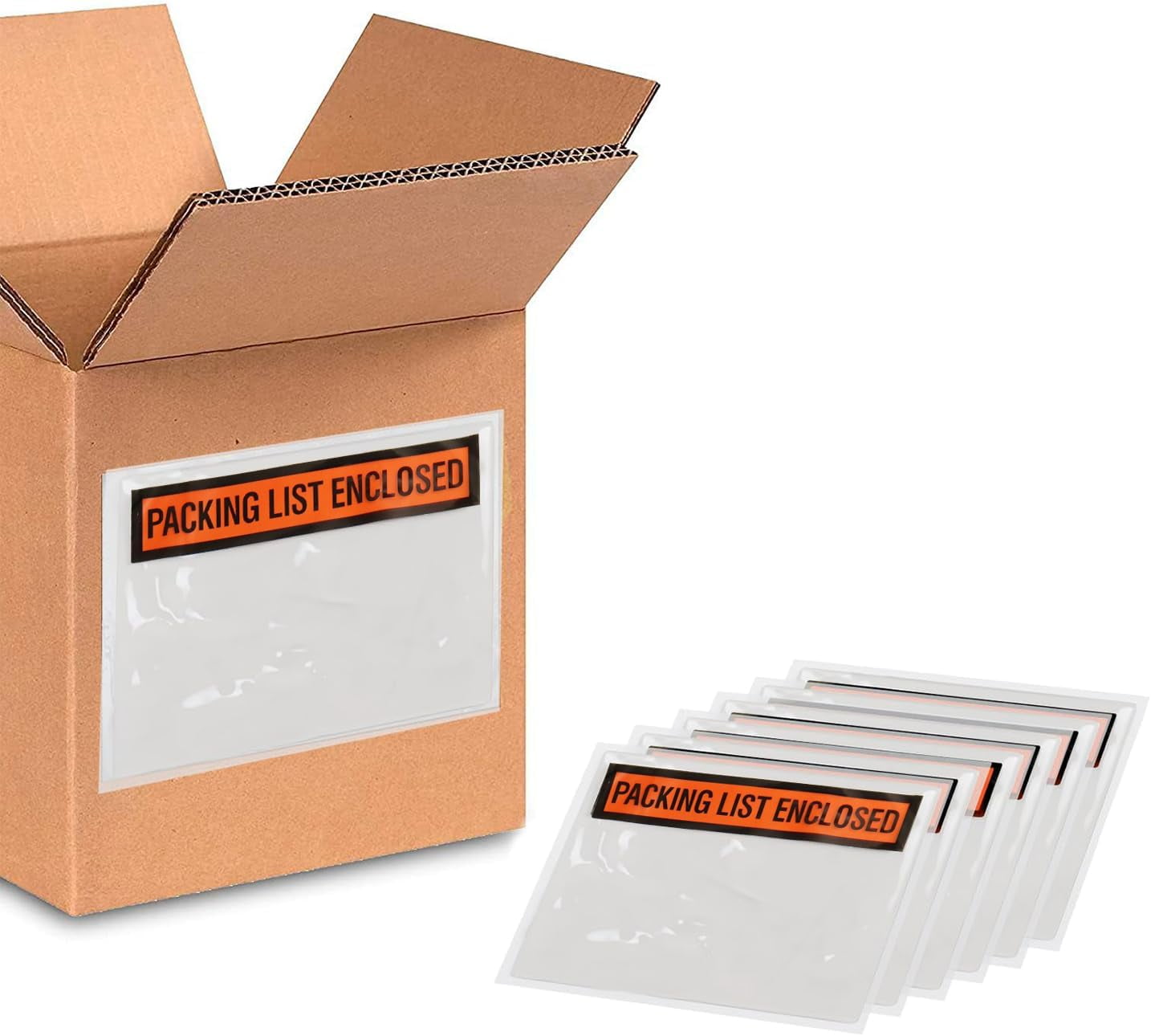 PSBM 2000 Pcs, 4.5 x 5.5 Inch Clear Packing List Enclosed Printing ...