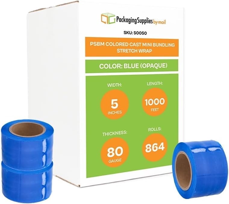 PSBM Cast Mini Stretch Wrap with One Reuseable Handle with Each Case 5 ...