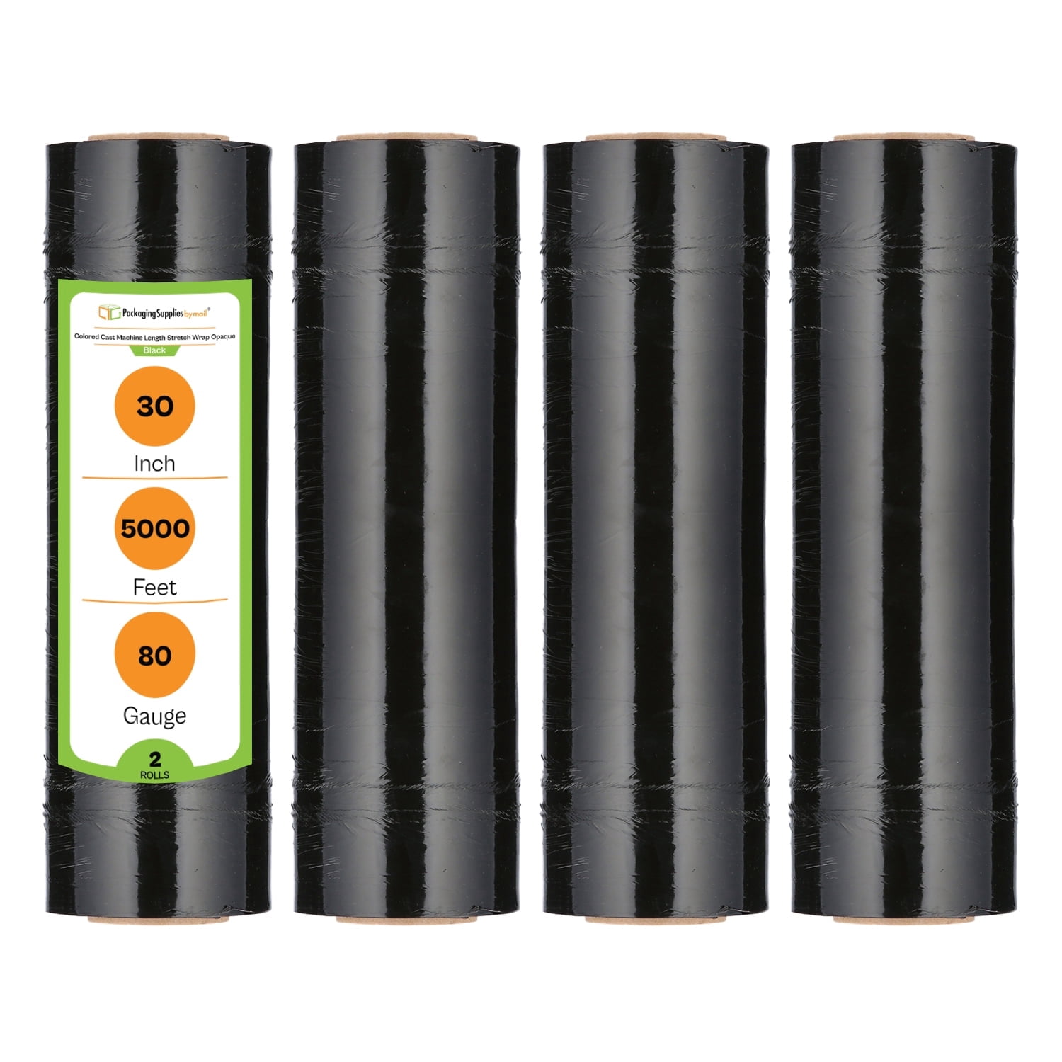 PSBM Cast Machine Stretch Wrap 30 Inch x 5000 Feet 2 Rolls 80 Gauge ...