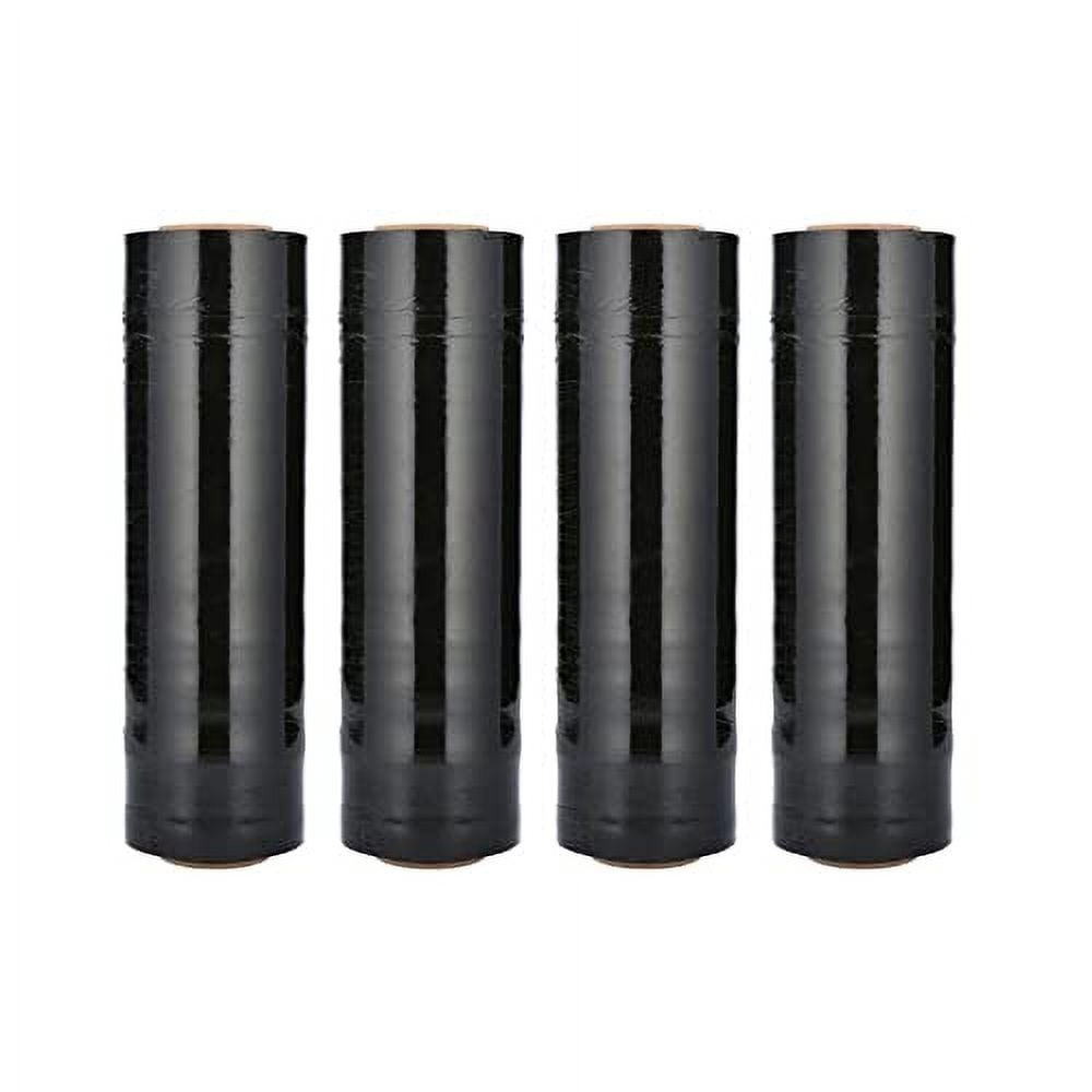 PSBM Black Stretch Wrap, 15 Inch x 1476 Feet, 8 Pack, Tinted Pre ...