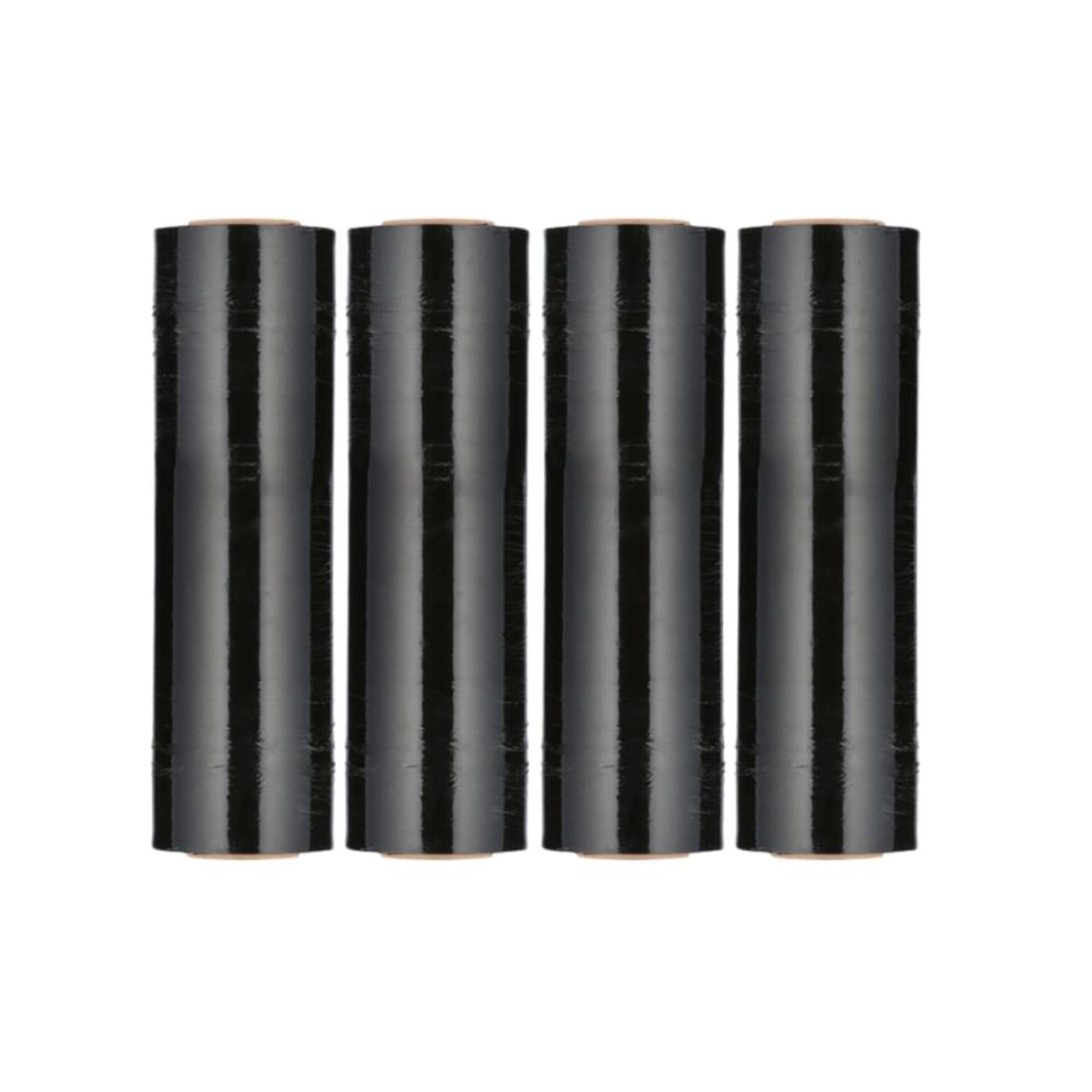 PSBM Cast Hand Stretch Wrap 18" x 1500' 4 Rolls 80 Gauge Plastic Black ...