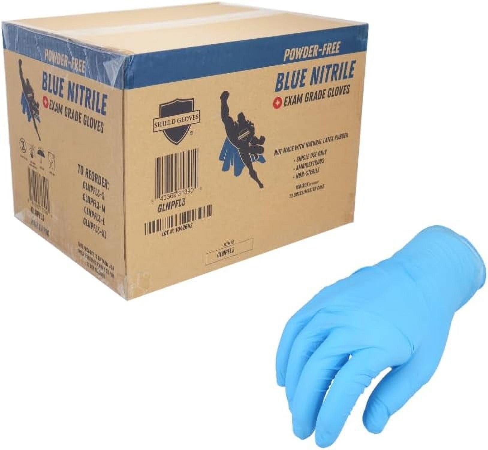 PSBM Blue Nitrile , 1000 Count, Textured Fingertips, Latex and Powder ...